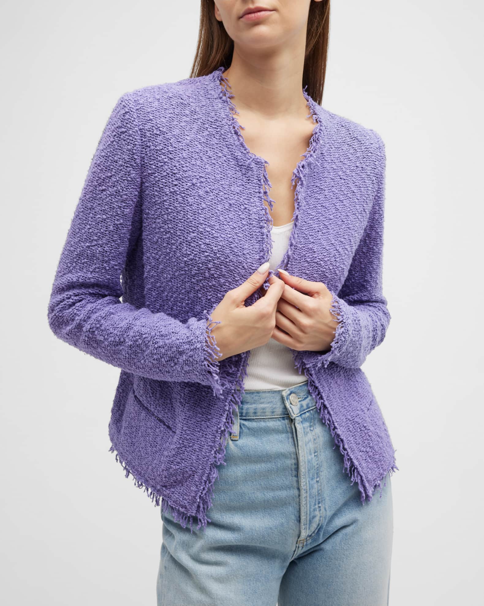 Iro Shavani Open-Front Boucle Jacket | Neiman Marcus