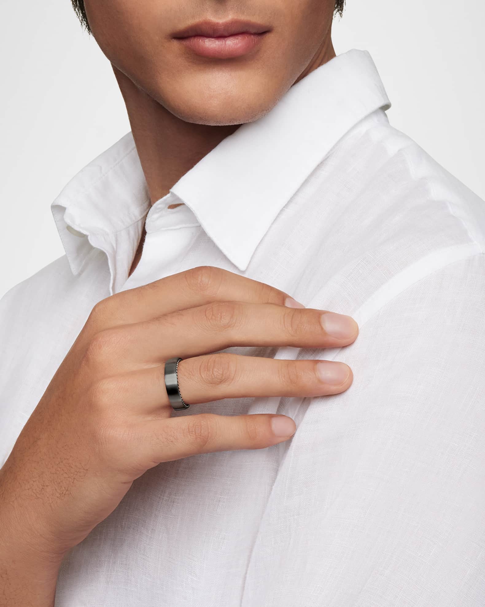 David Yurman Men's Streamline Band Ring in Titanium, 6mm, Size 10.5 ...