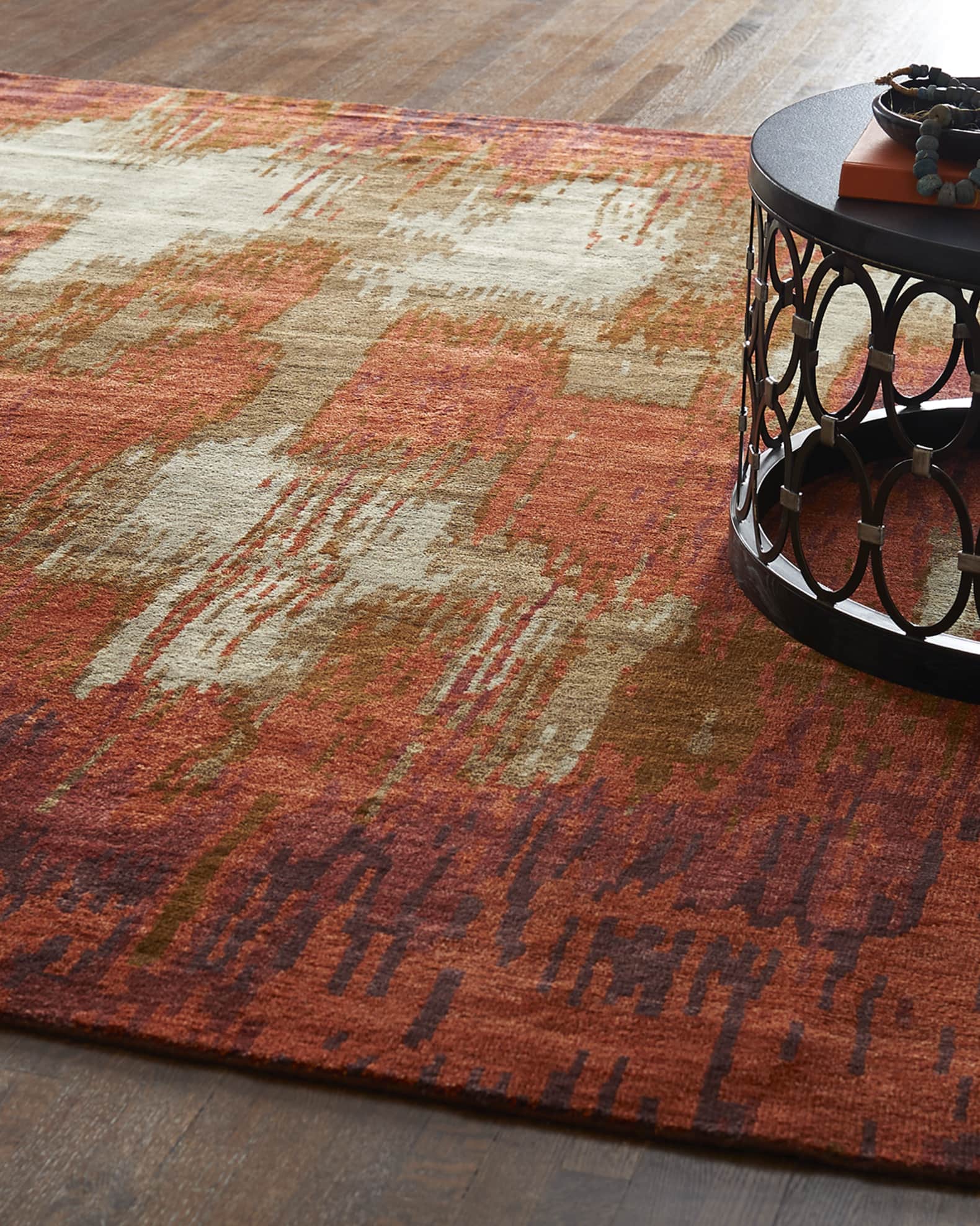 Brick Brushstroke Rug | Neiman Marcus