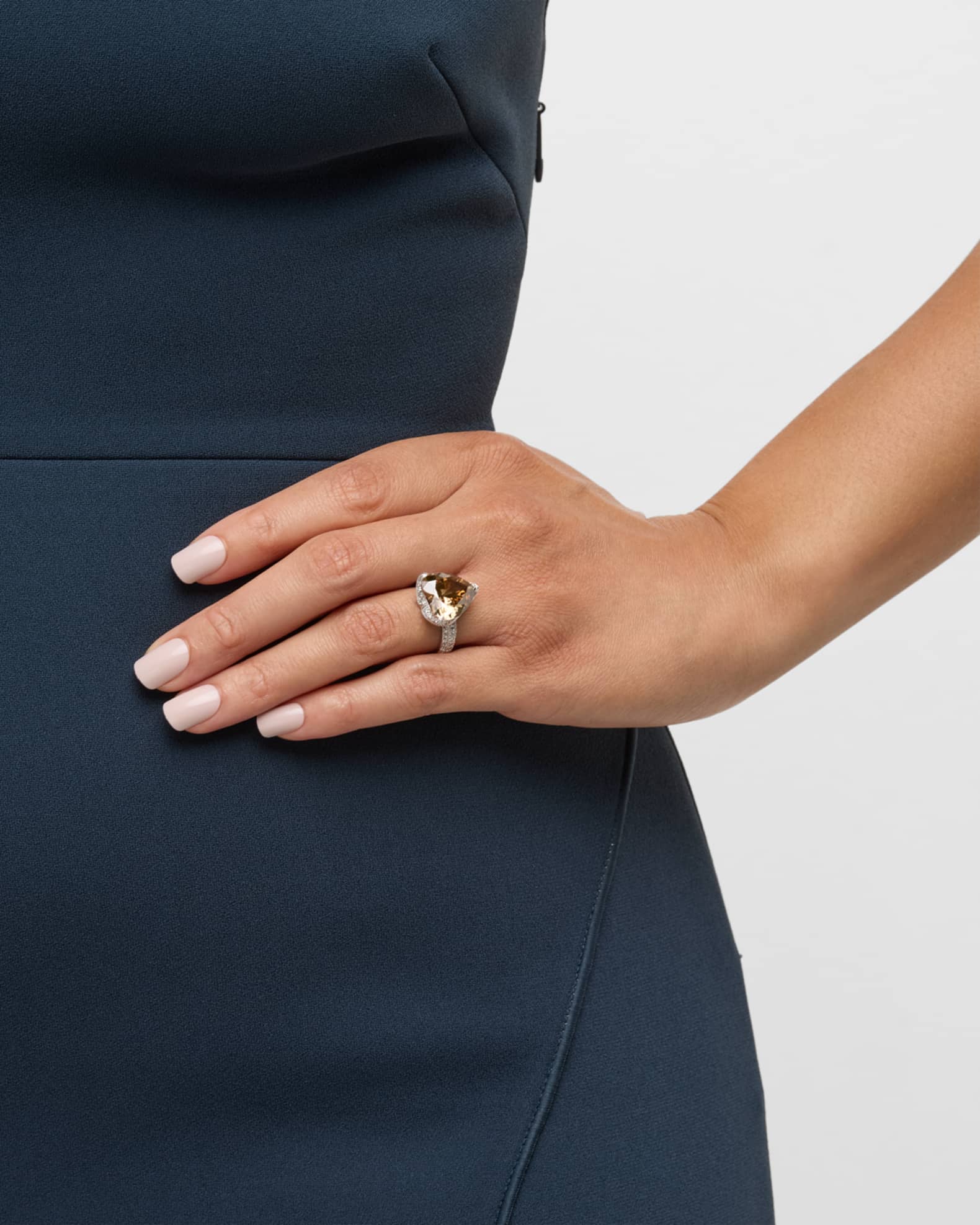 NM Estate Estate Platinum Fancy Dark Orange Diamond Heart Ring, Size 6 ...