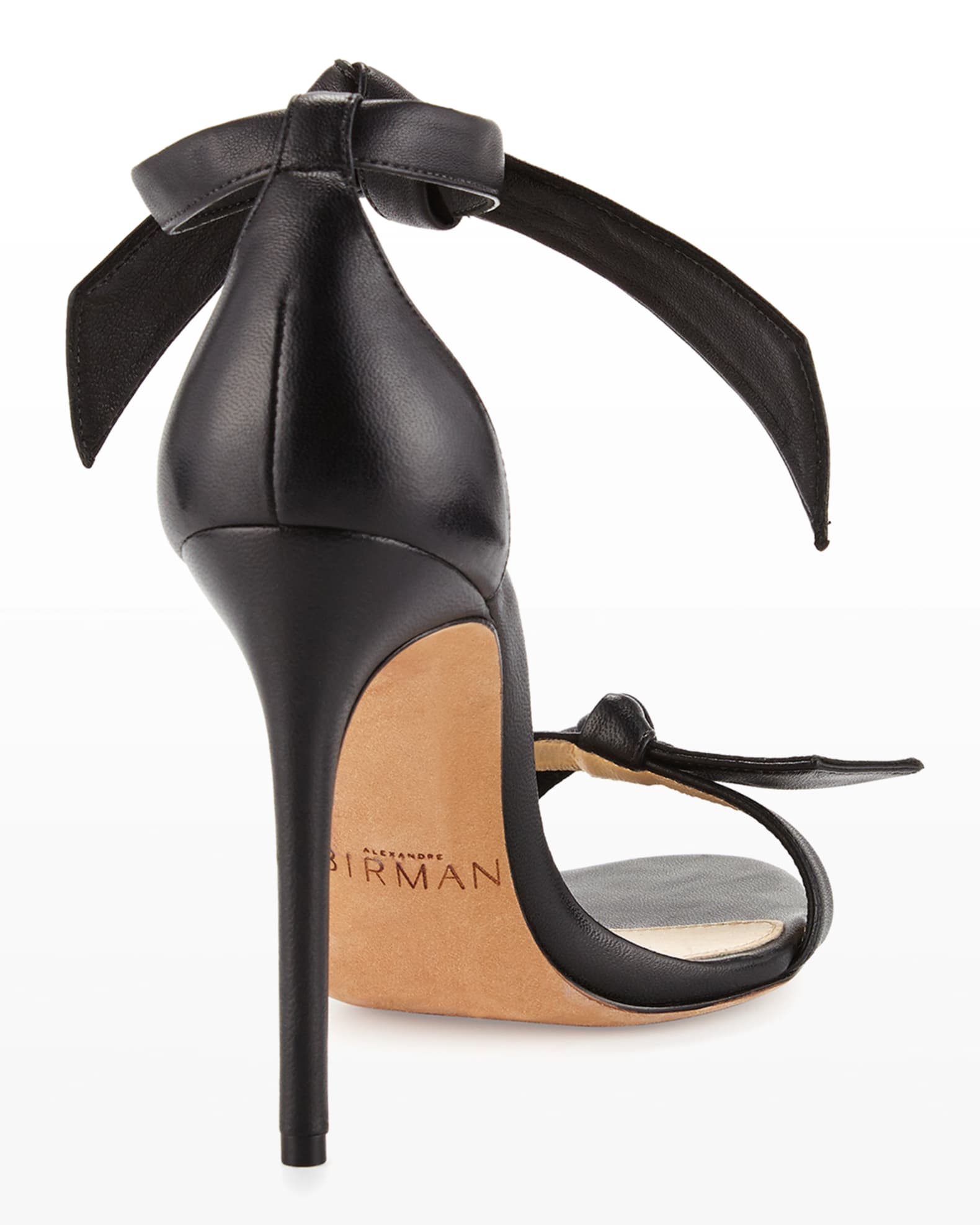 Alexandre Birman Clarita Leather Ankle-Tie 100mm High-Heel Sandals ...