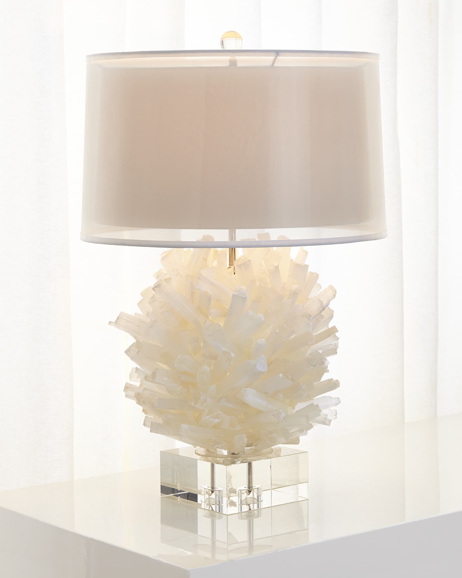 John-Richard Collection Selenite Table Lamp | Neiman Marcus