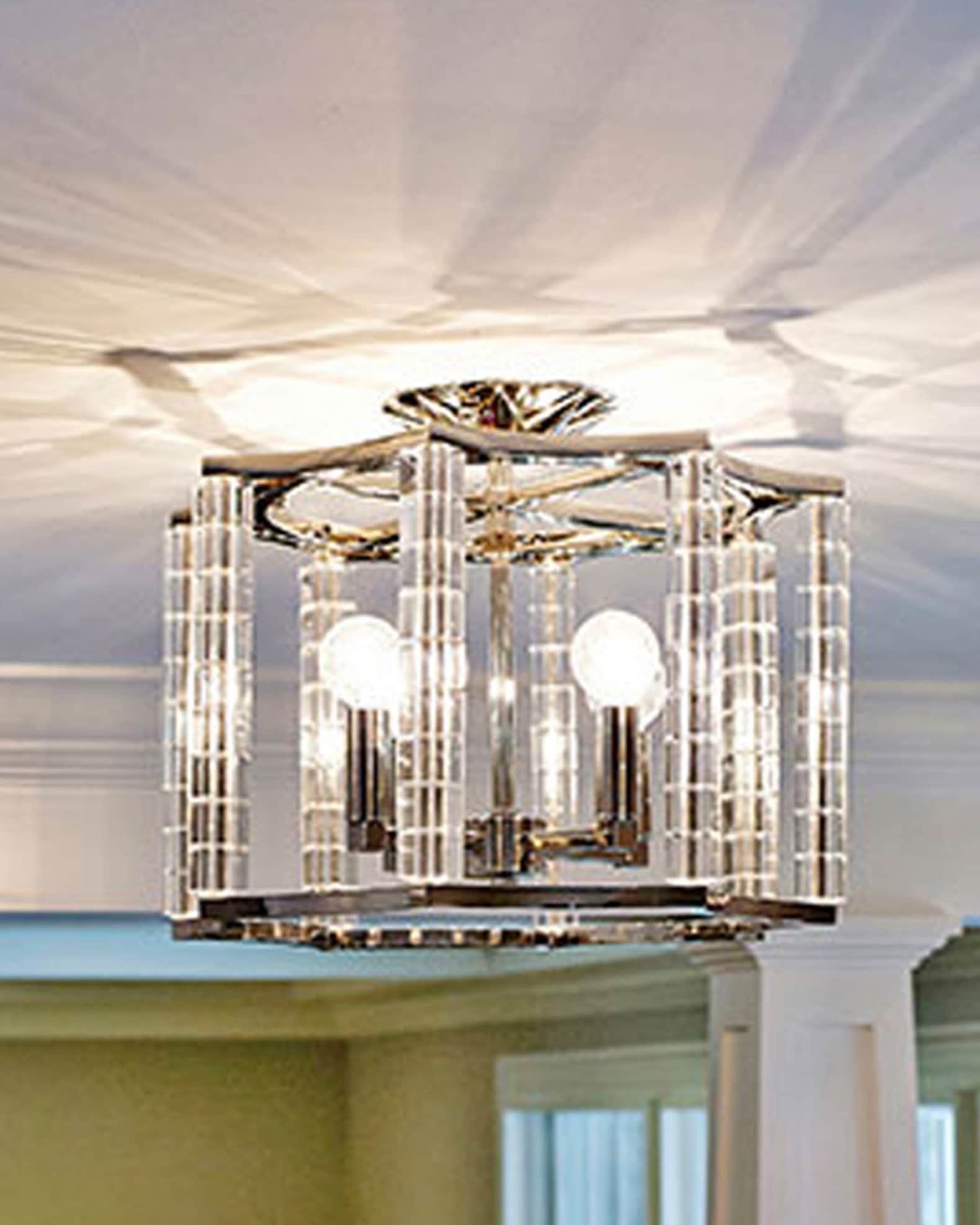 Crystorama Carson 4-Light Convertible Ceiling Mount Light Fixture ...