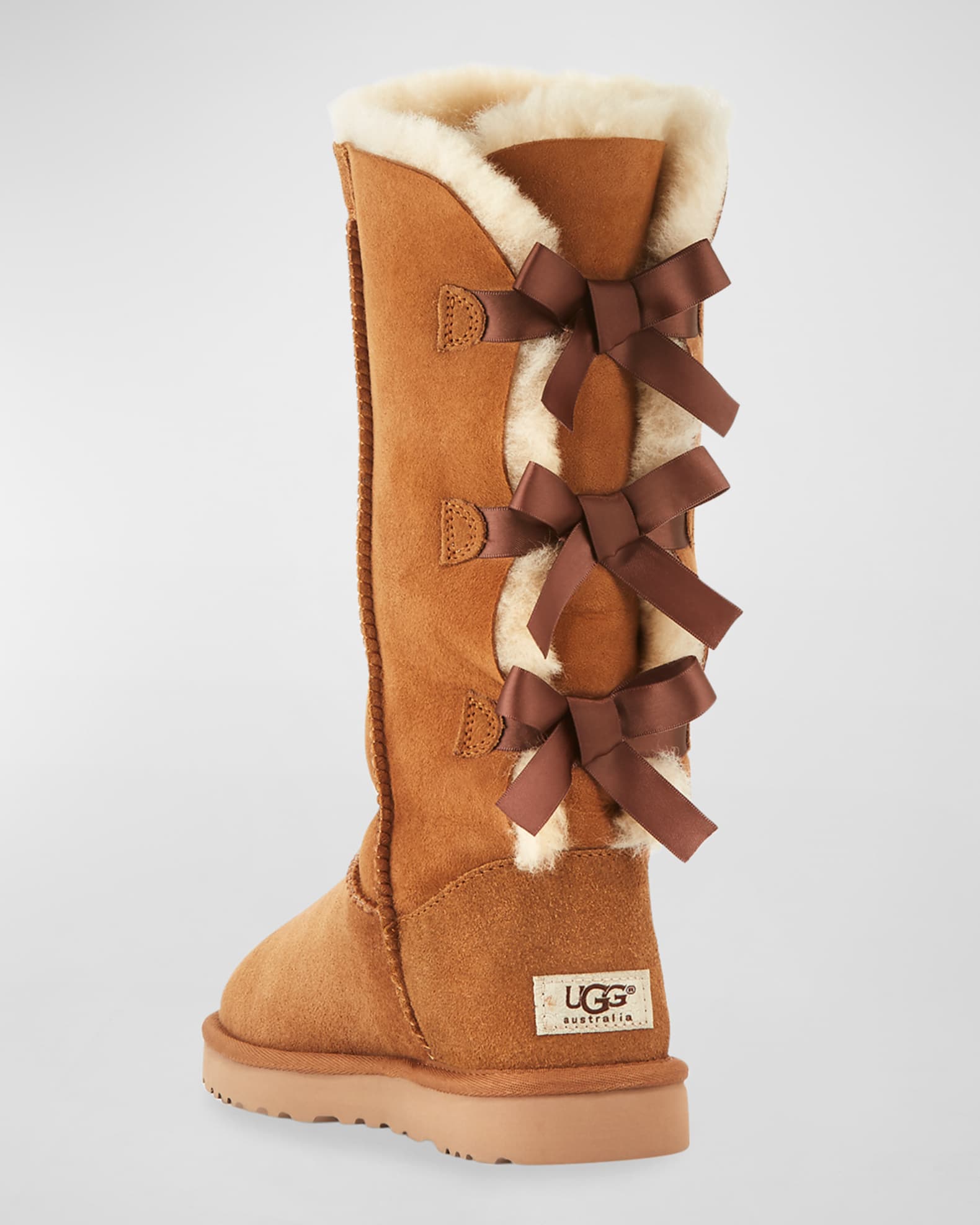 UGG Bailey Bow Tall Shearling Fur Boots | Neiman Marcus