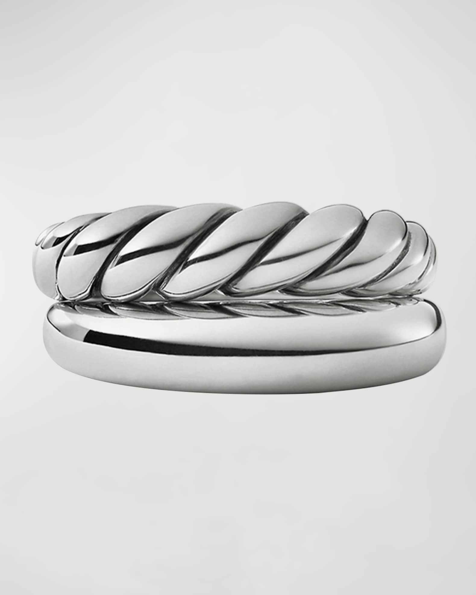 David Yurman Pure Form Stacking Rings, Set of Two | Neiman Marcus