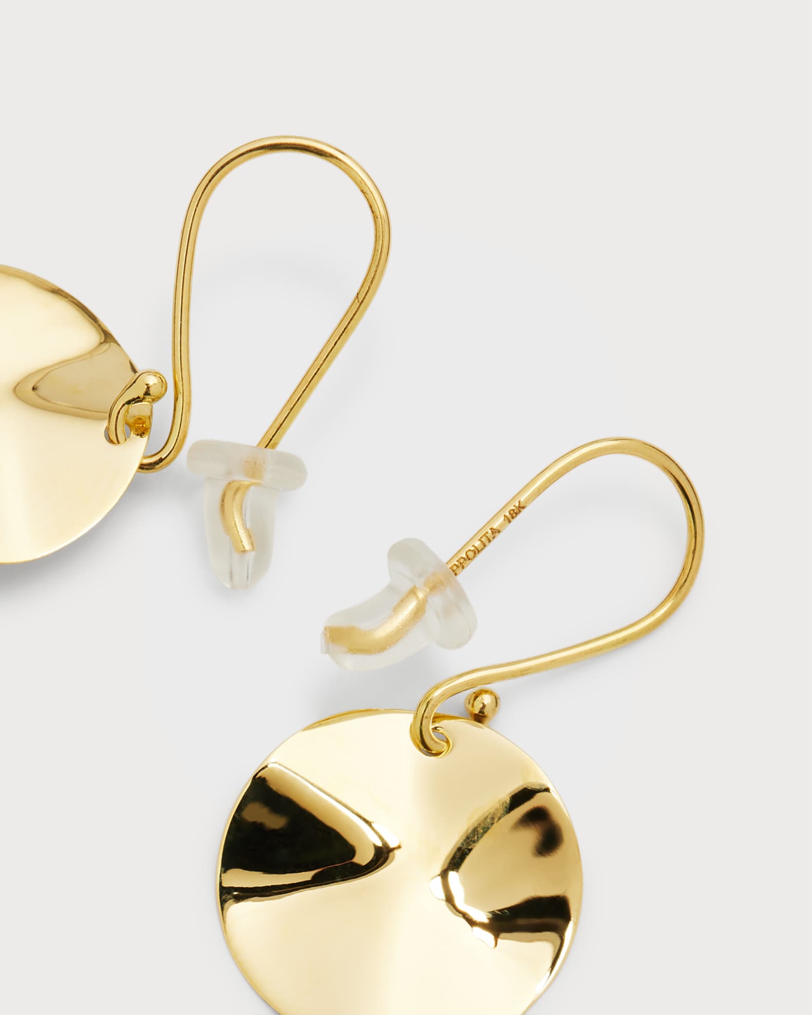 Ippolita Mini Wavy Disc Earrings in 18K Gold | Neiman Marcus