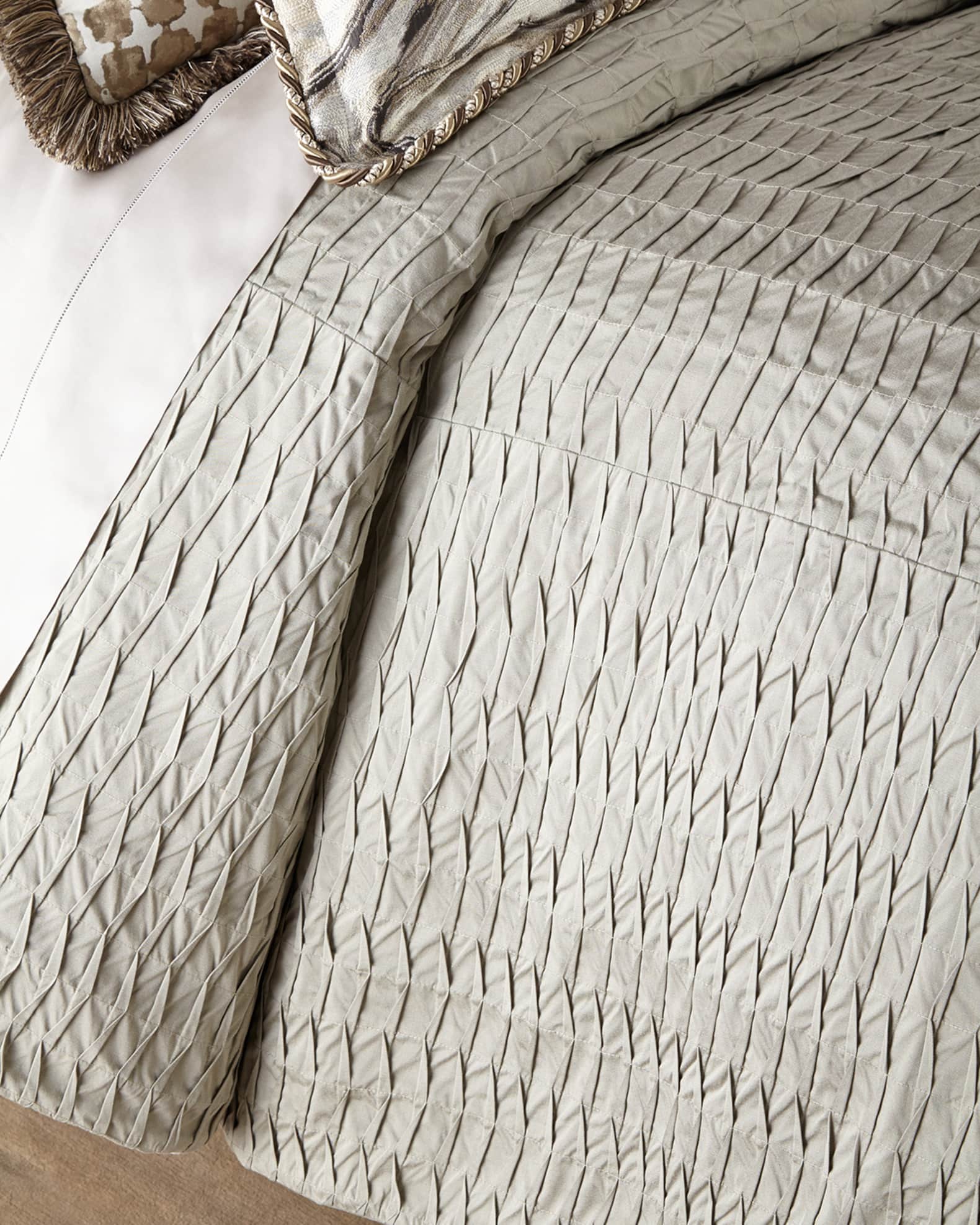 Pleat-Textured Bedding | Neiman Marcus