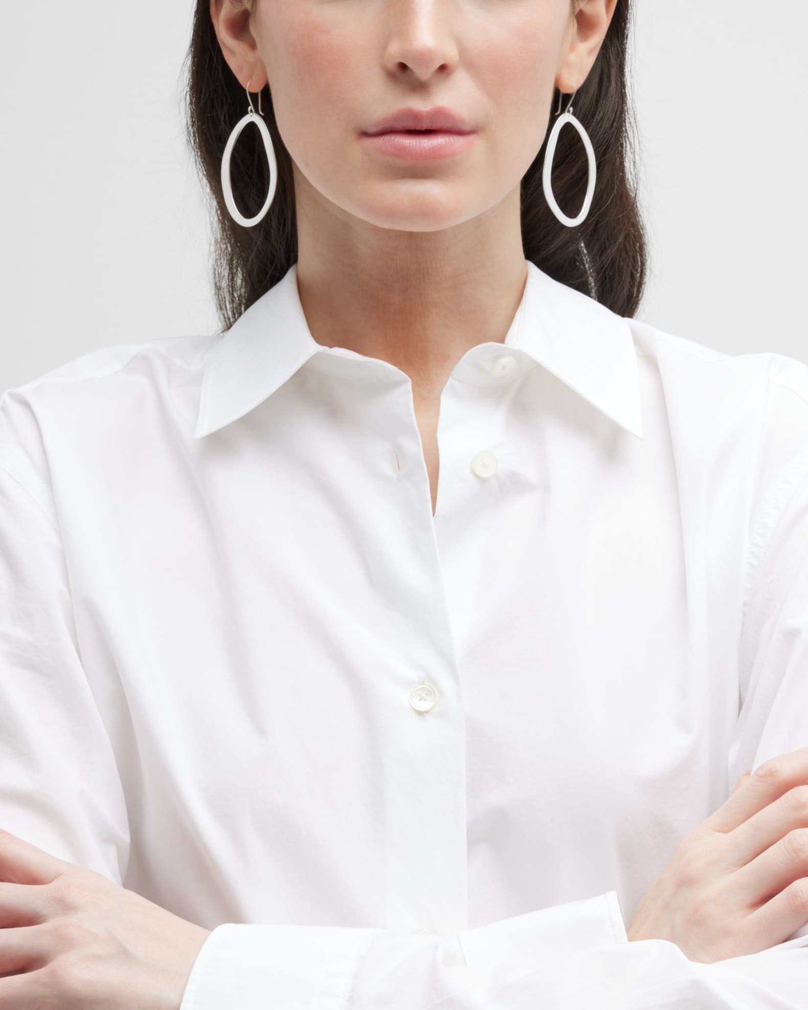 Ippolita Wavy Oval Drop Earrings in Sterling Silver | Neiman Marcus