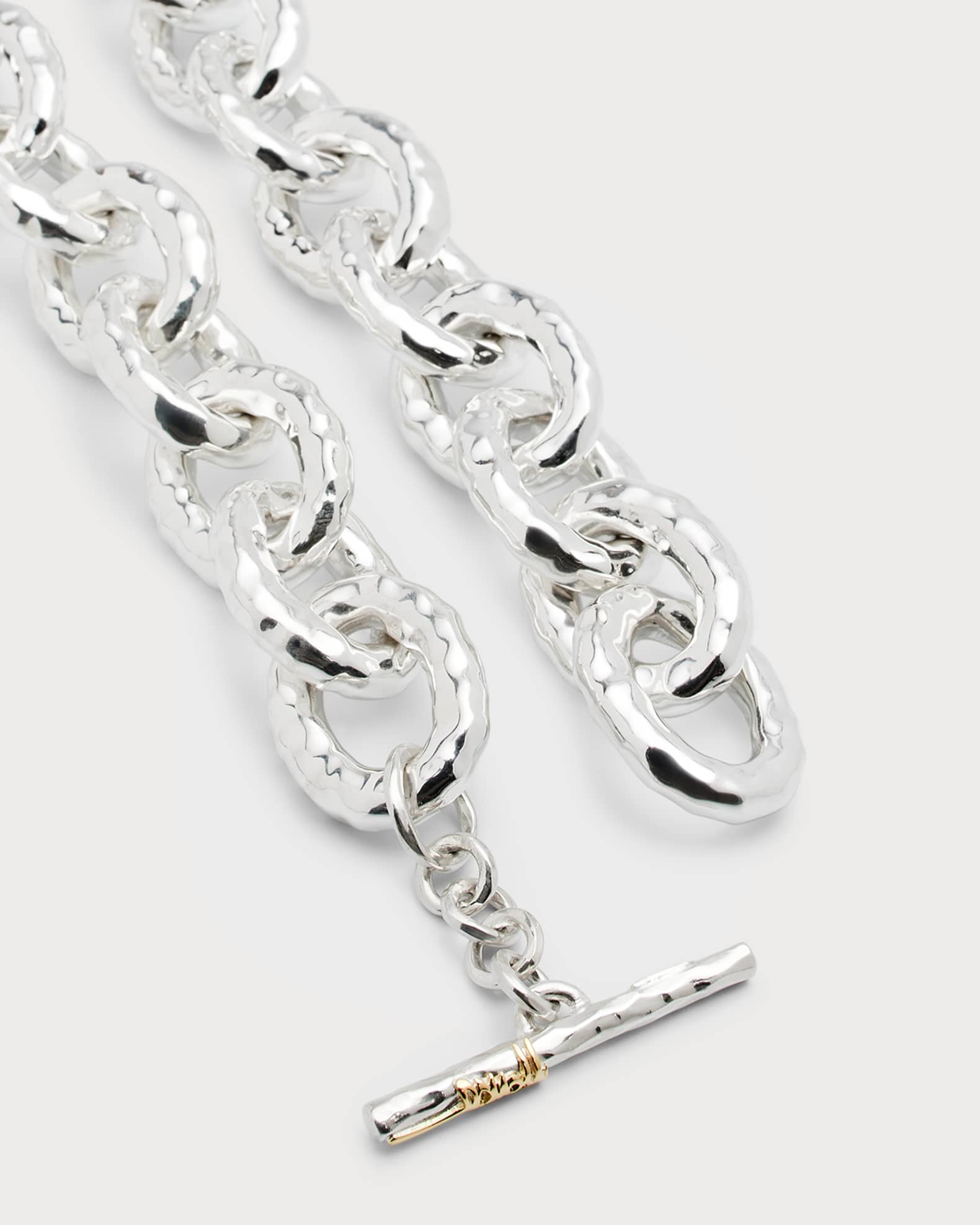 Ippolita Short Hammered Bastille Necklace in Sterling Silver | Neiman ...