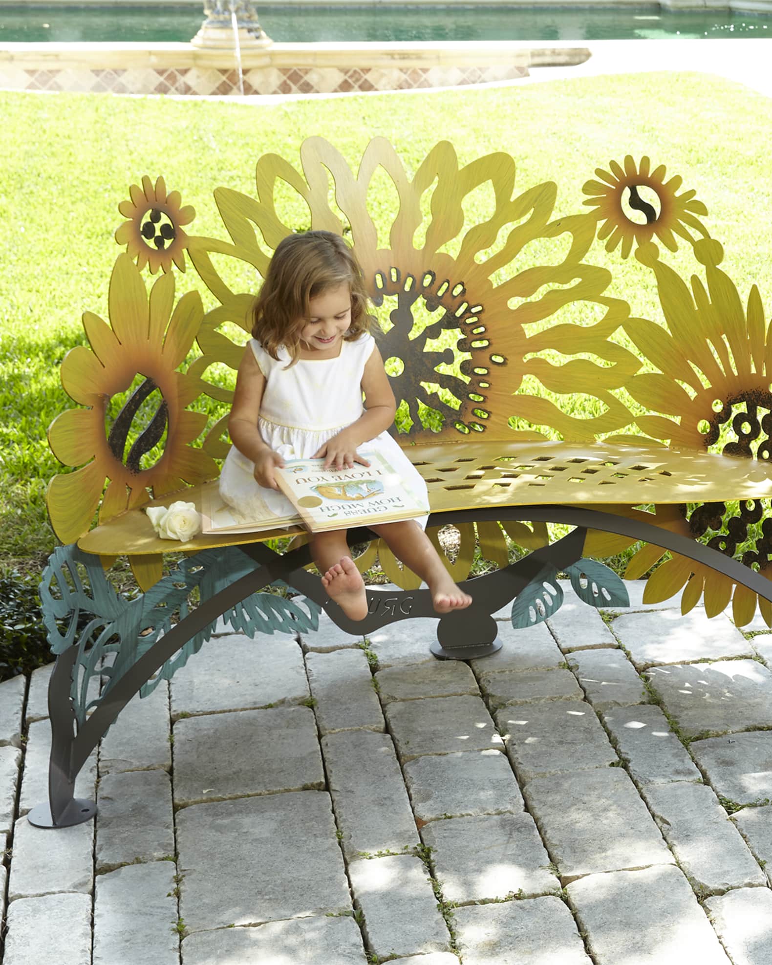 Cricket Forge Sunflower Bench | Neiman Marcus