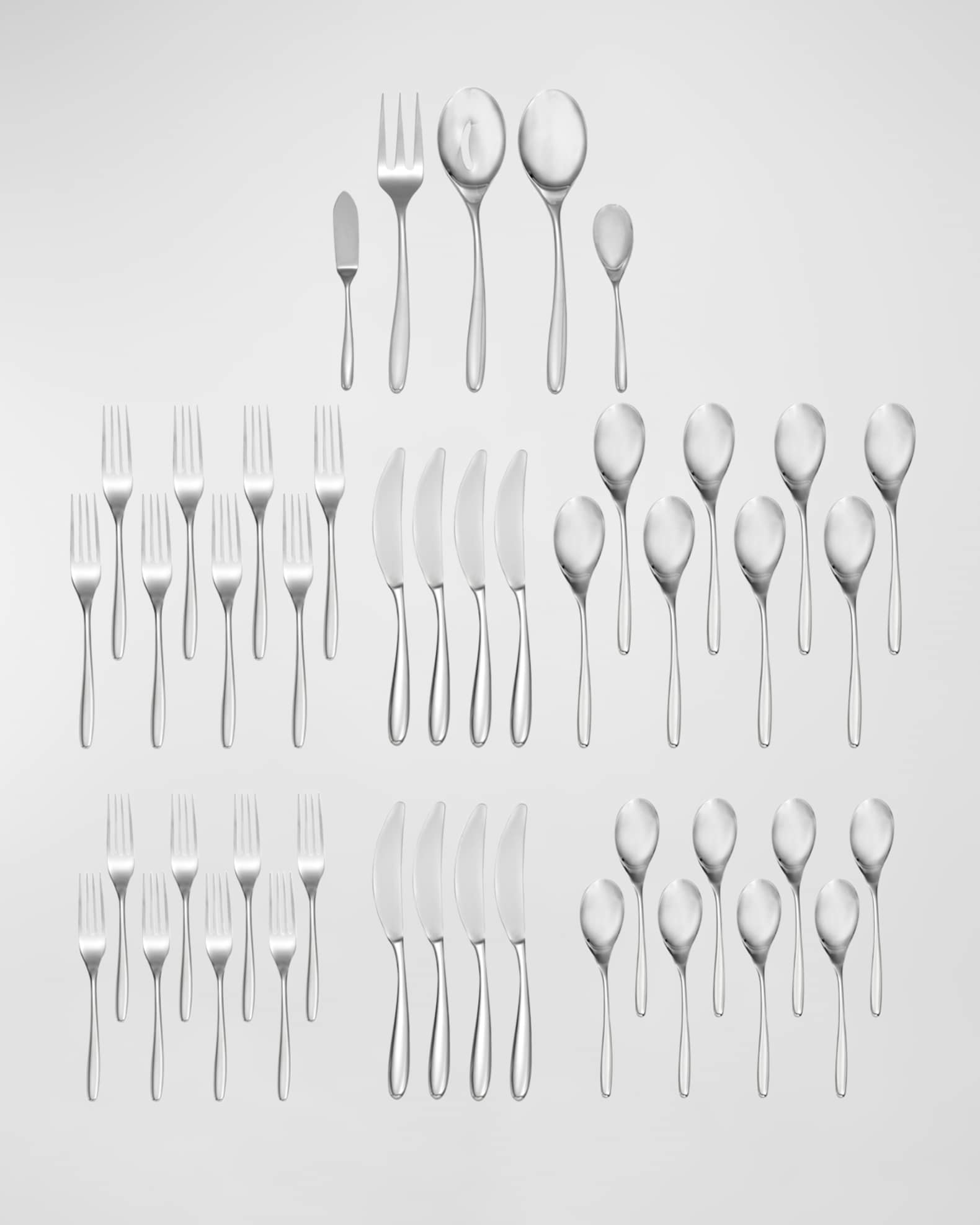 Nambe Bend 45-Piece Flatware Set | Neiman Marcus