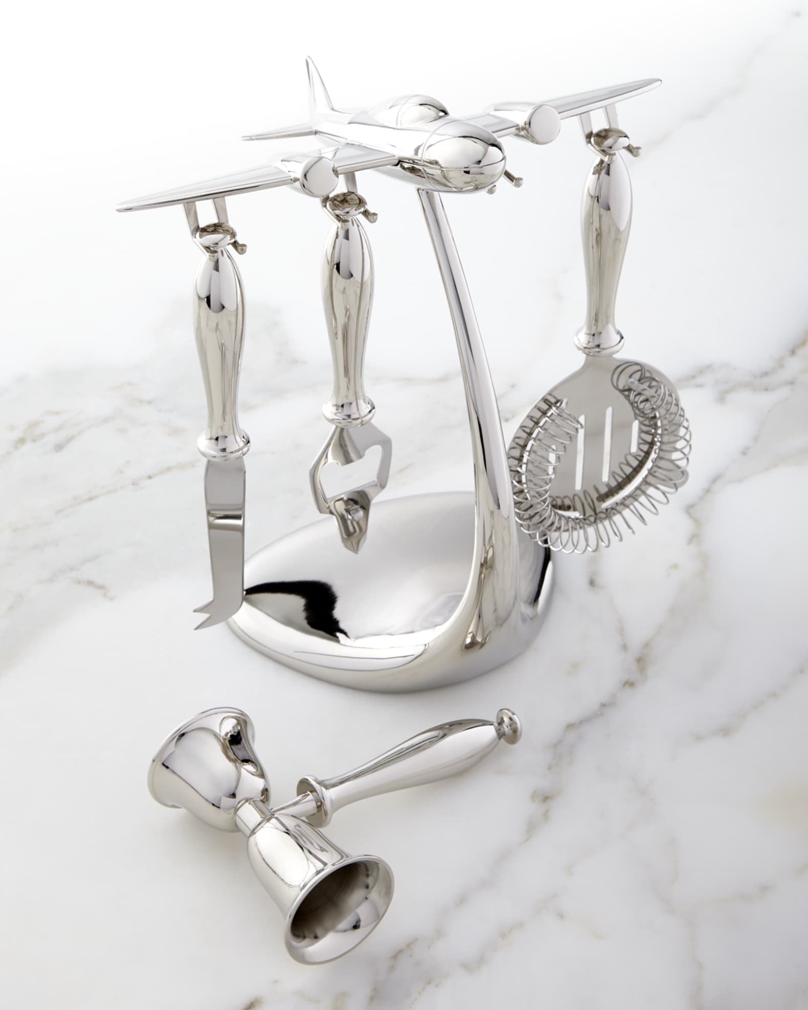 Godinger Airplane Bar Tools, 5-Piece Set | Neiman Marcus