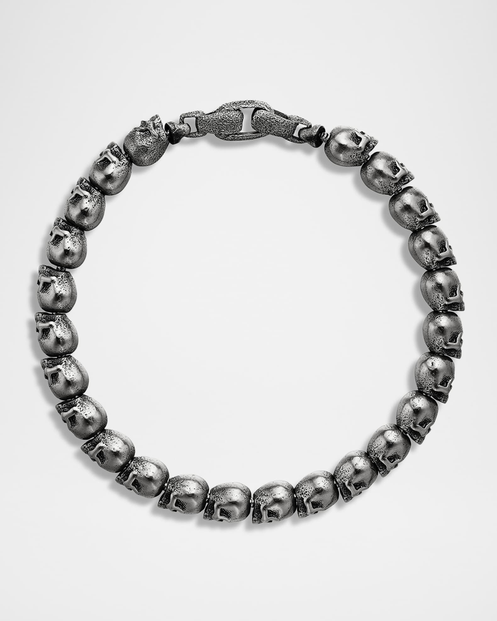 David Yurman Men's Memento Mori Skull Bead Bracelet in Silver, 9mm ...