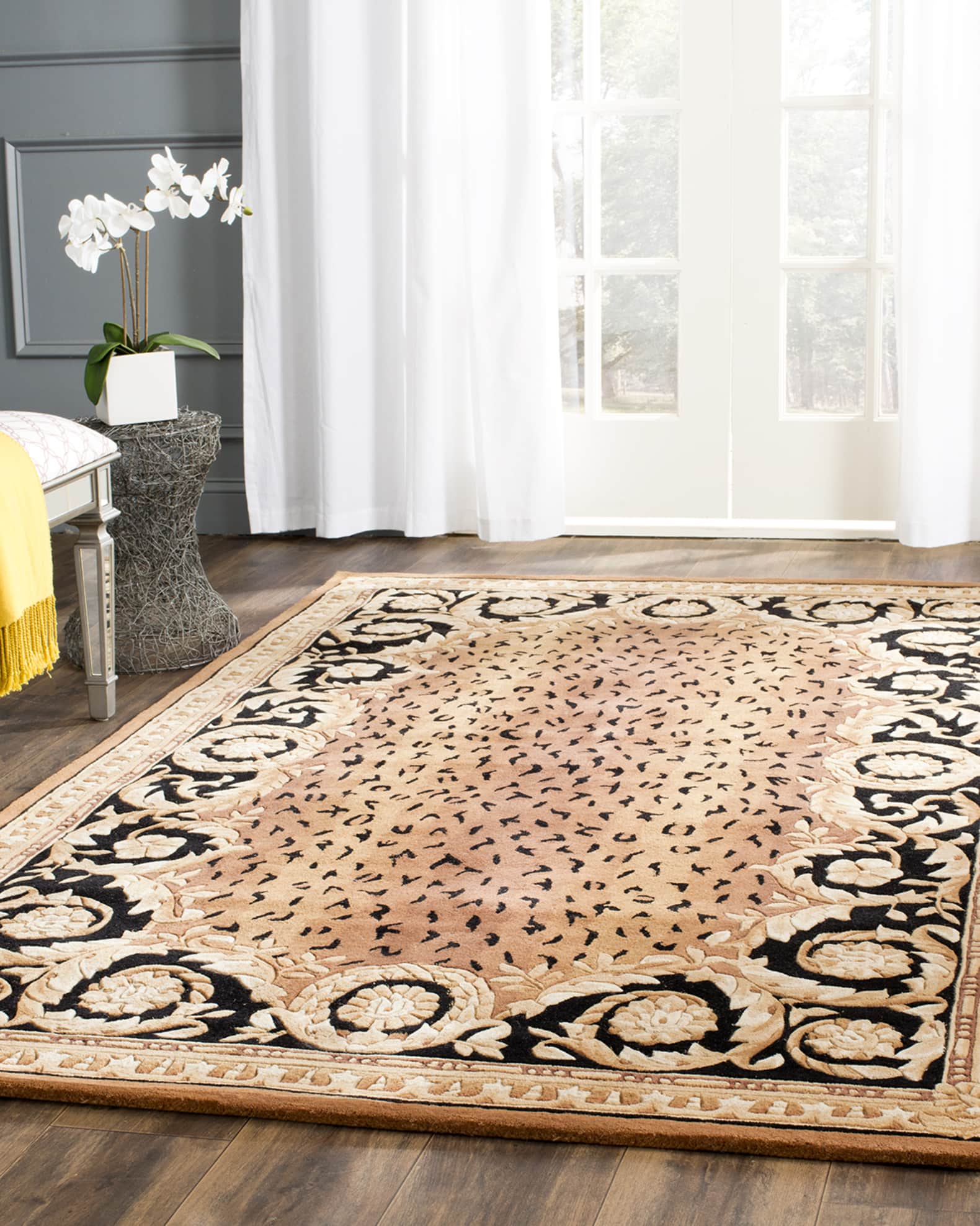 Roman Leopard Rug | Neiman Marcus