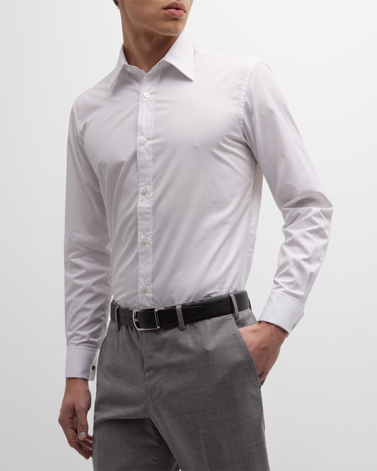 Charvet French-Cuff Dress Shirt | Neiman Marcus