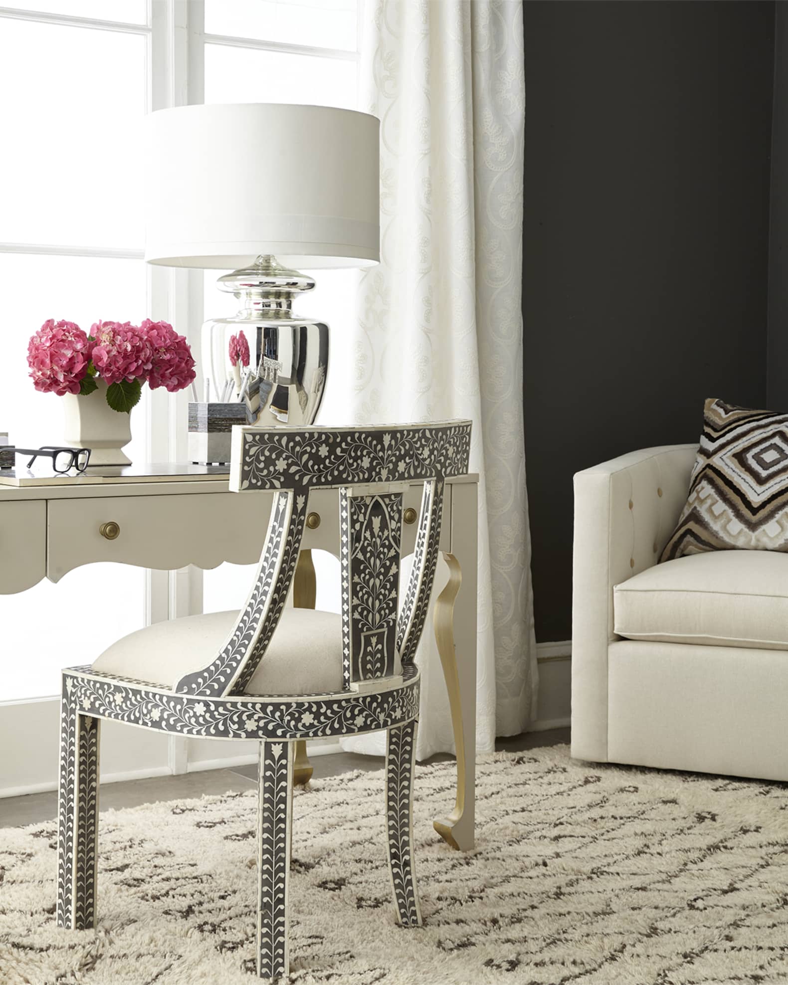 Butler Specialty Co Femi Bone-Inlay Accent Chair | Neiman Marcus