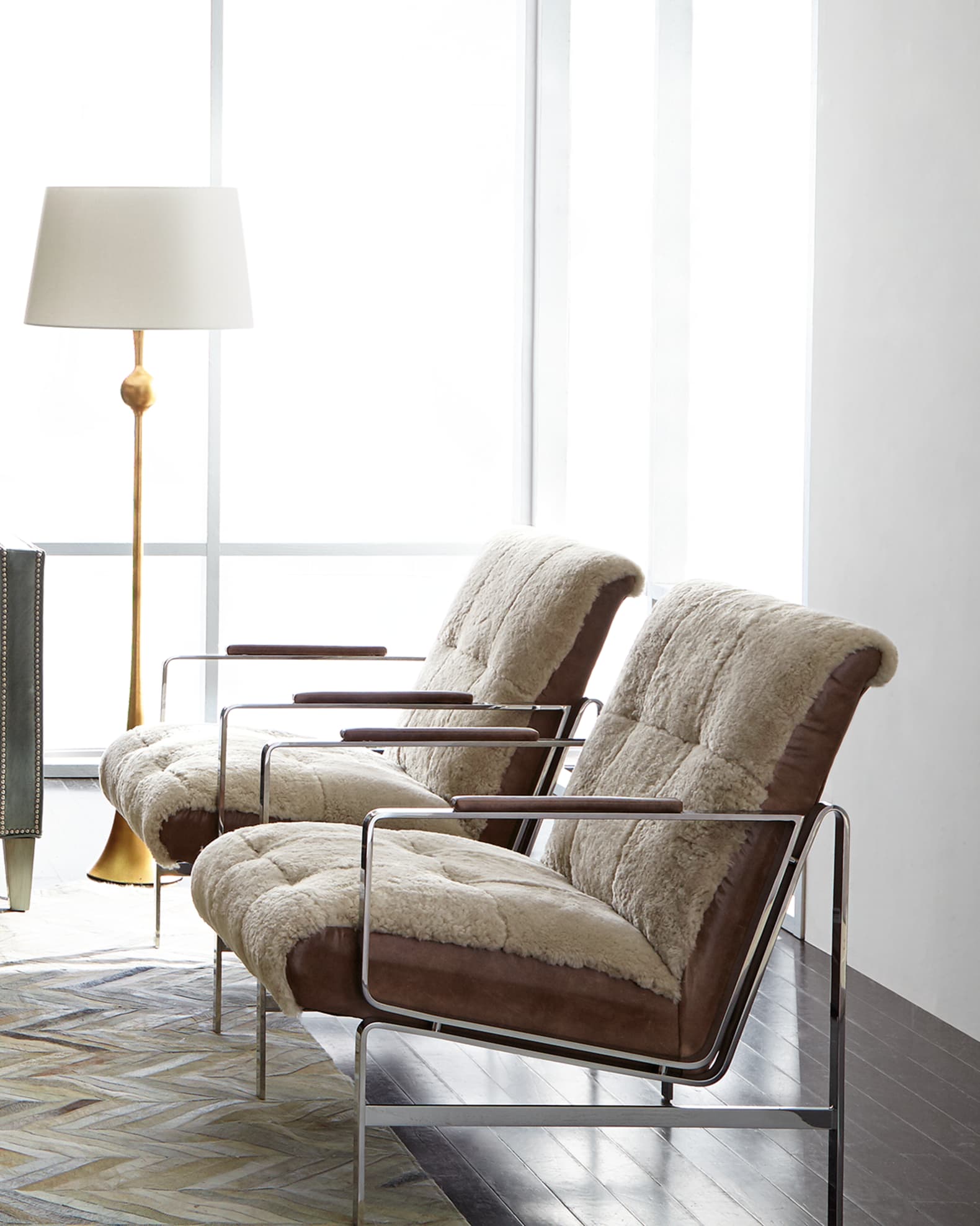 Massoud Paz Shearling Chair | Neiman Marcus