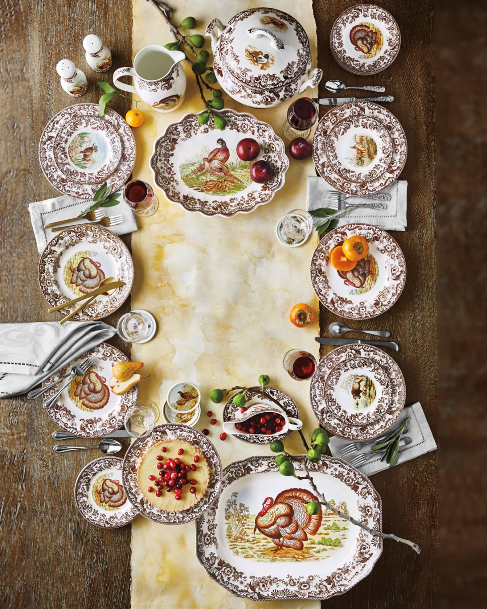 Spode Woodland Turkey 19" Platter | Neiman Marcus