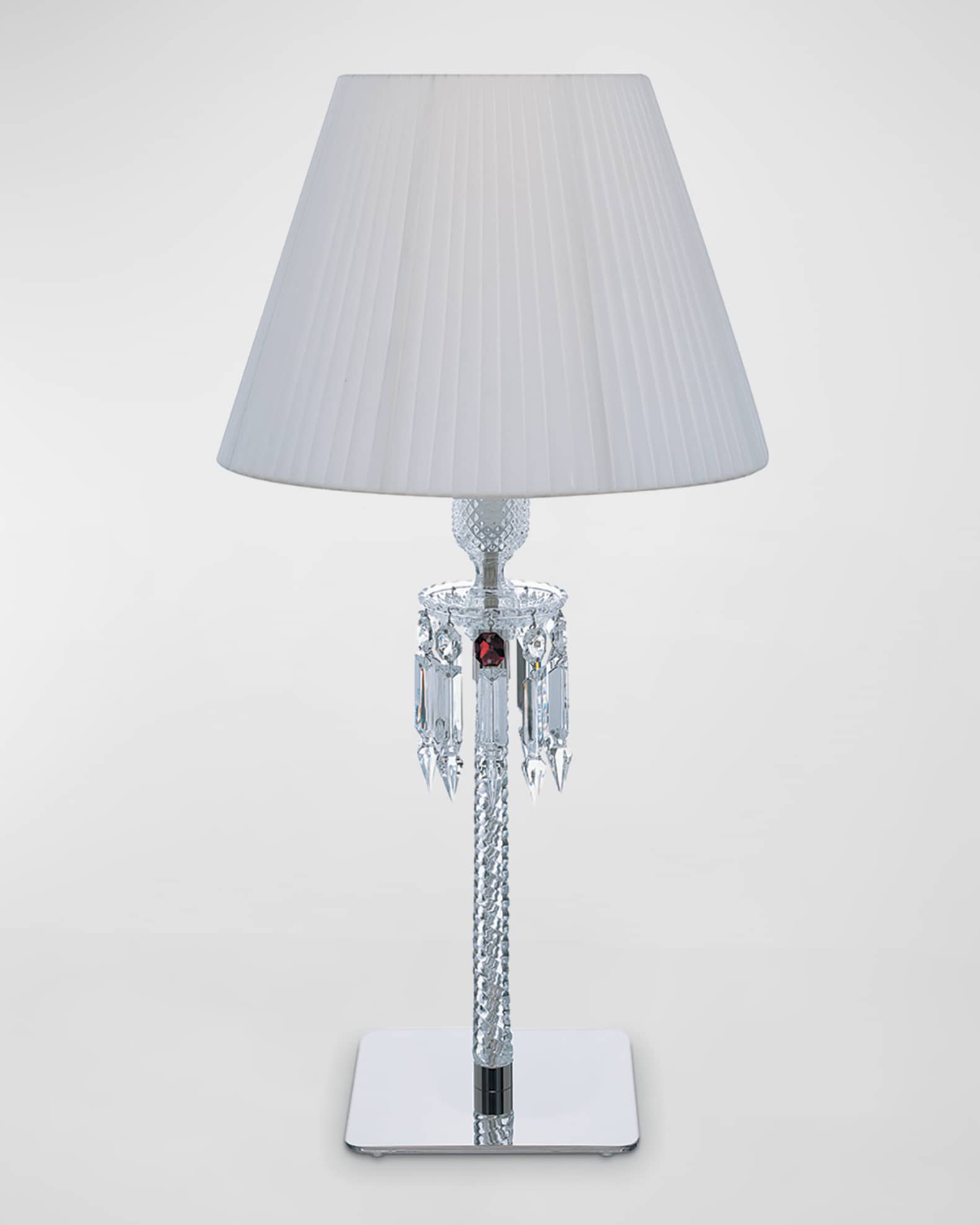 Baccarat Torch Crystal Desk Lamp with White Shade | Neiman Marcus