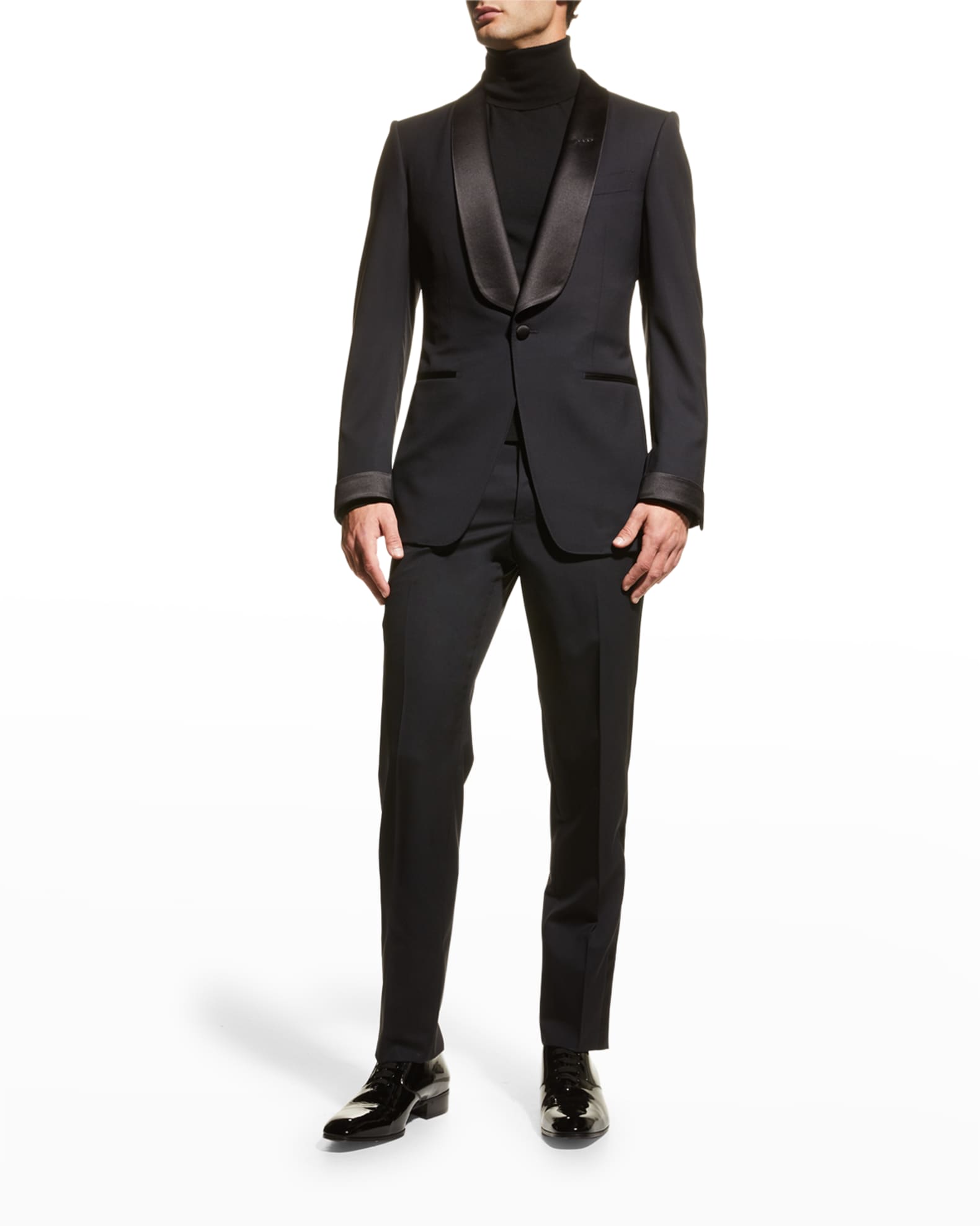 TOM FORD O'Connor Base Shawl-Collar Tuxedo, Navy | Neiman Marcus