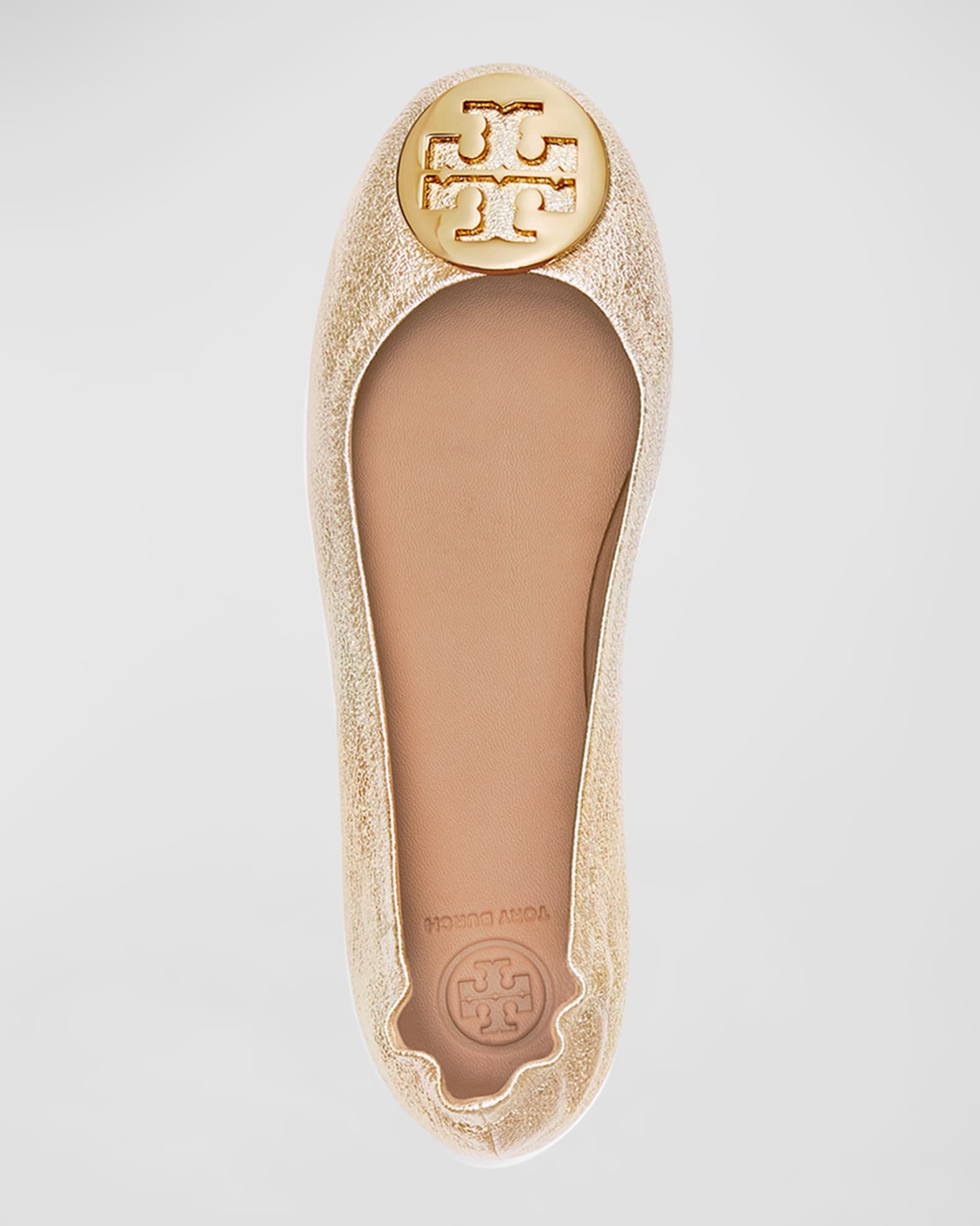 Tory Burch Minnie Travel Logo Ballet Flats | Neiman Marcus