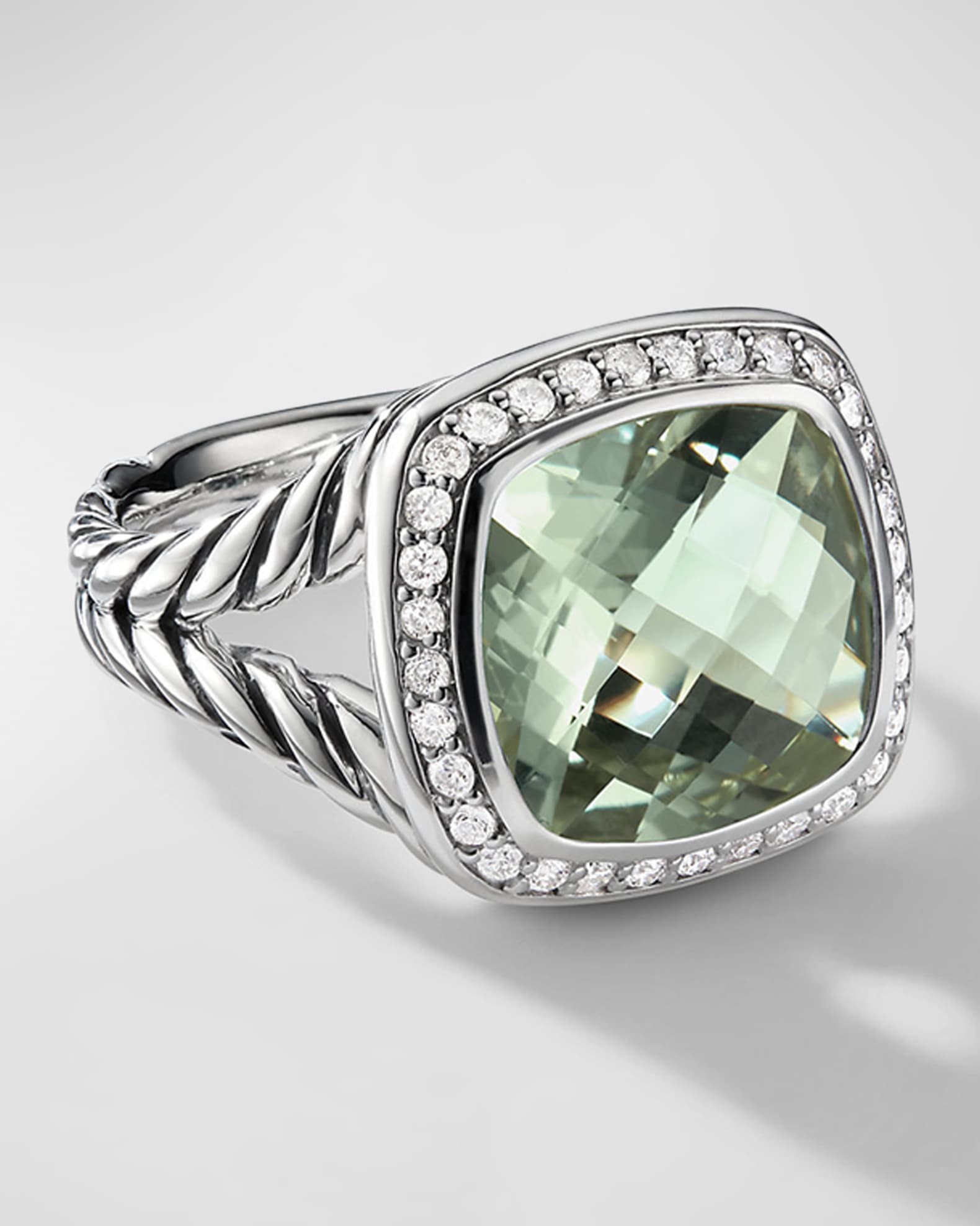 David Yurman Albion Ring with Gemstone and Diamonds in Silver, 11mm ...