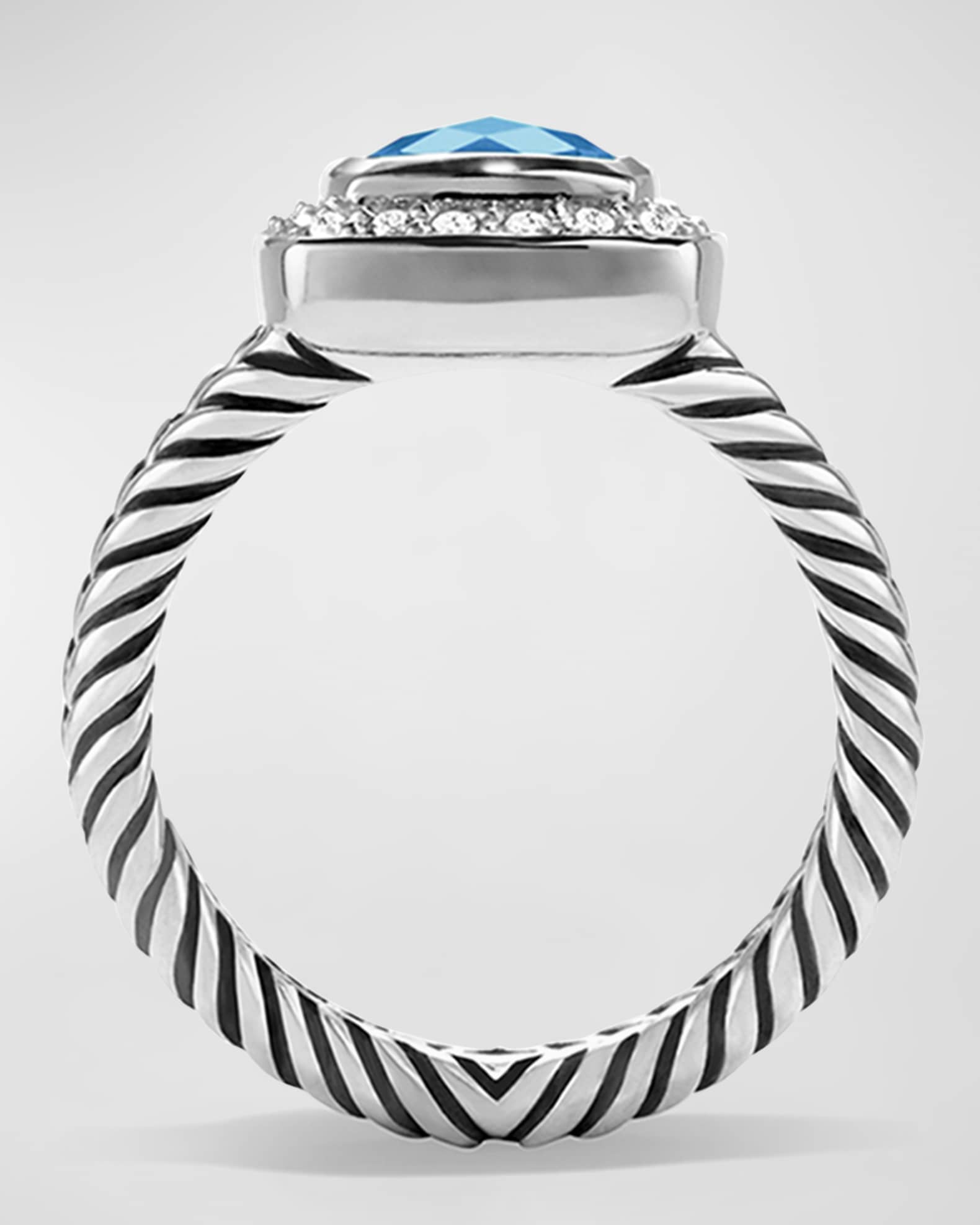 Petite Albion Ring with Gemstone and Diamonds in Silver | Neiman Marcus