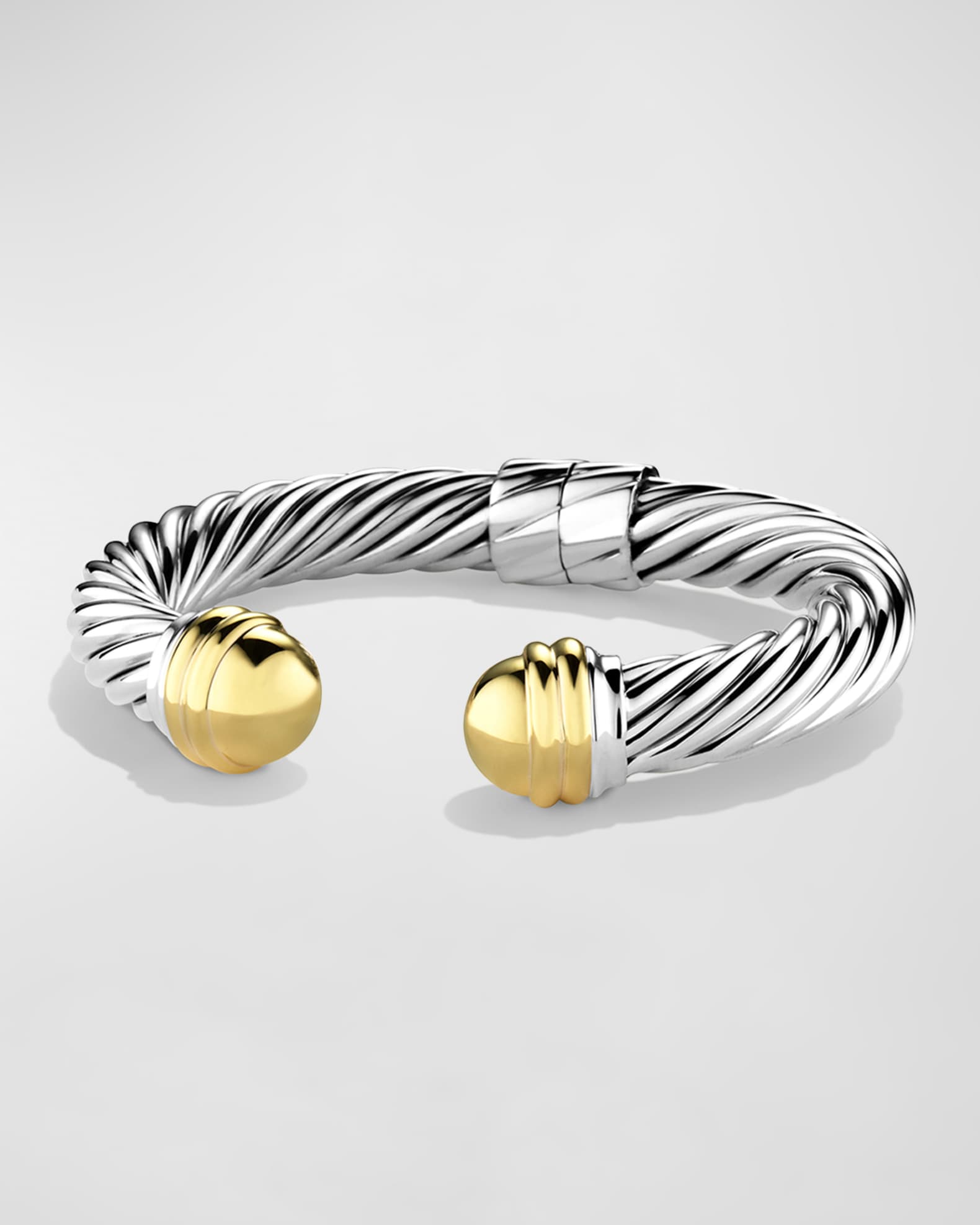 David Yurman Cable Classics Bracelet with Gold Domes | Neiman Marcus