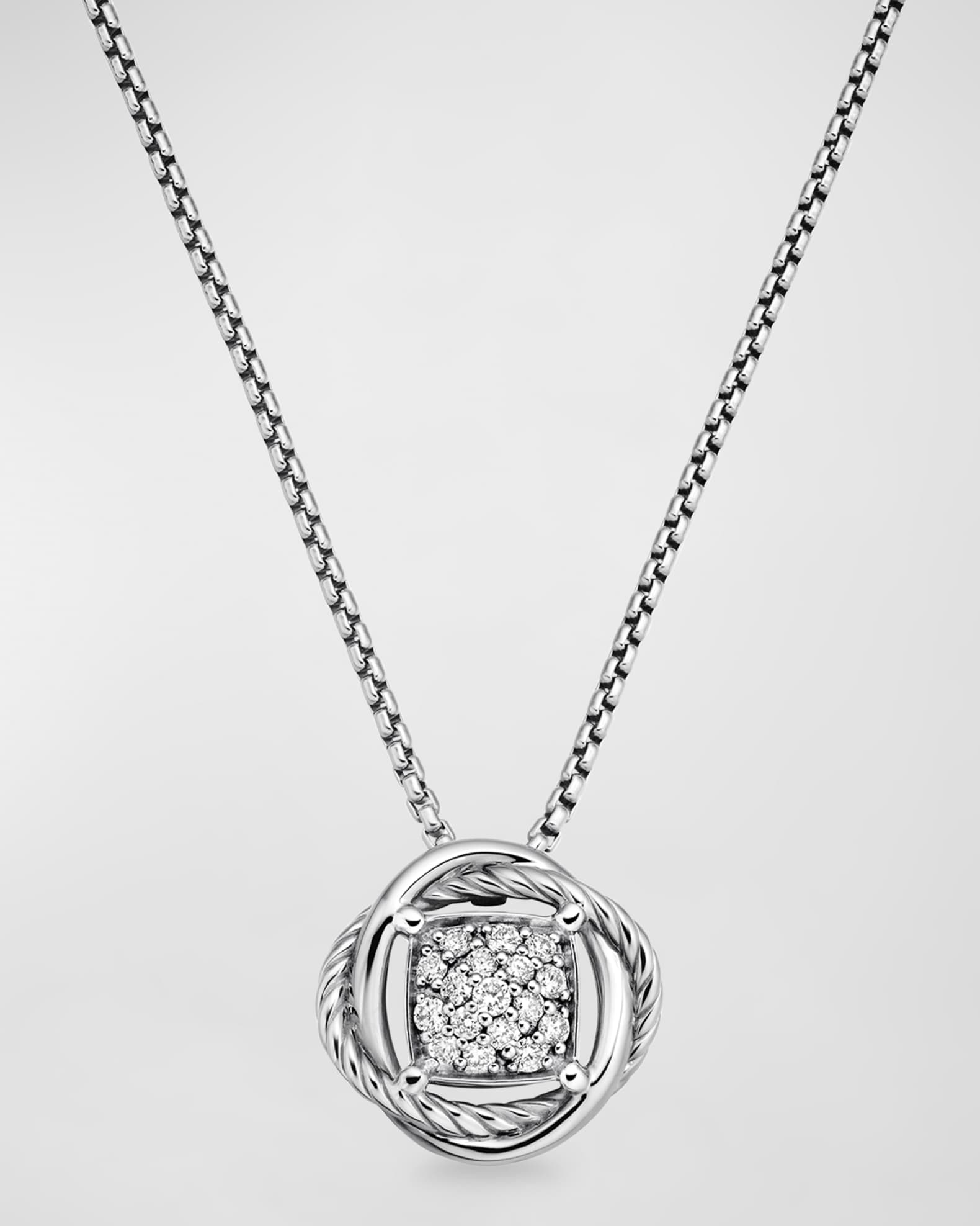 David Yurman Infinity Pendant with Diamonds on Chain | Neiman Marcus