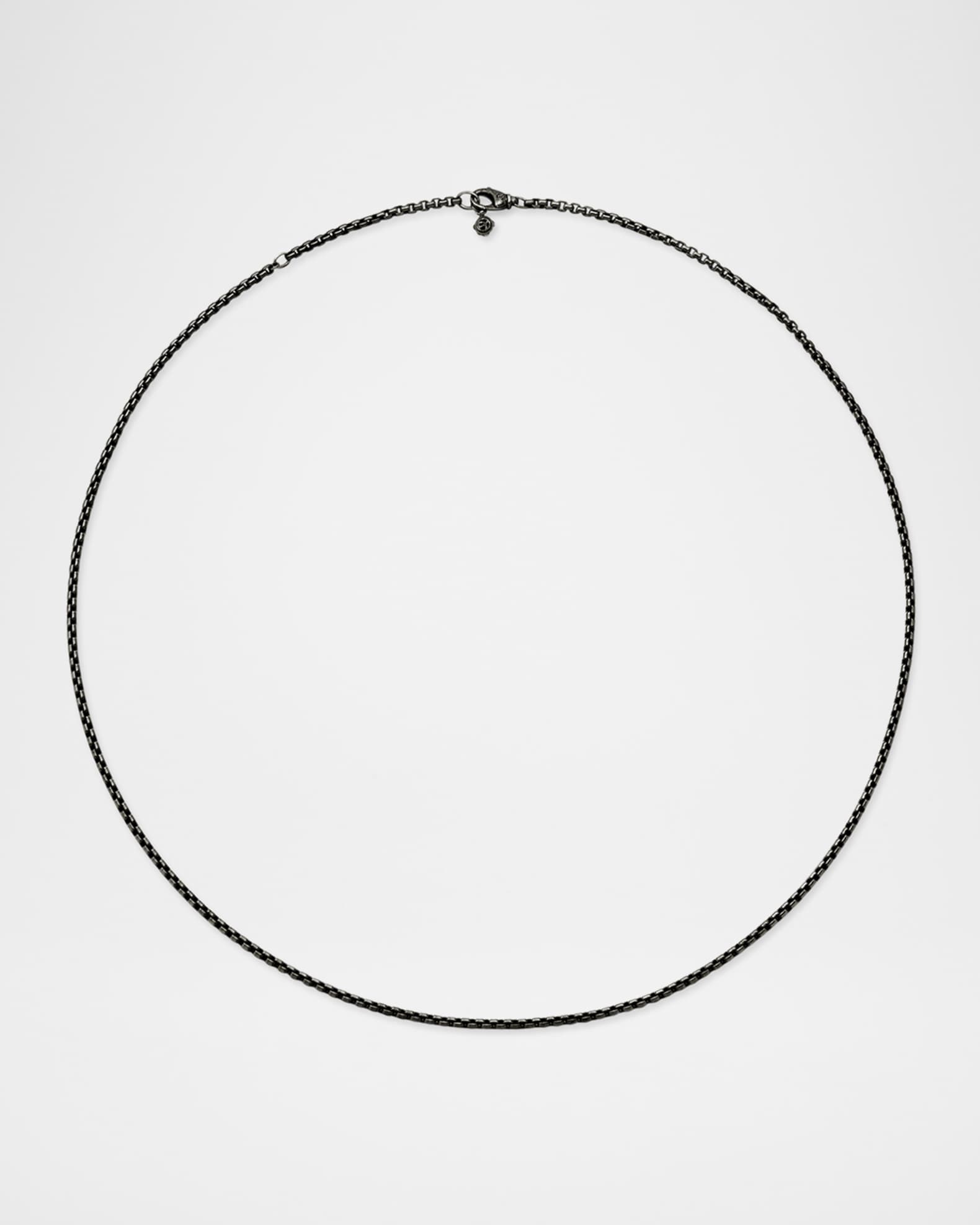 David Yurman Small Black Box Chain Necklace, 24" | Neiman Marcus