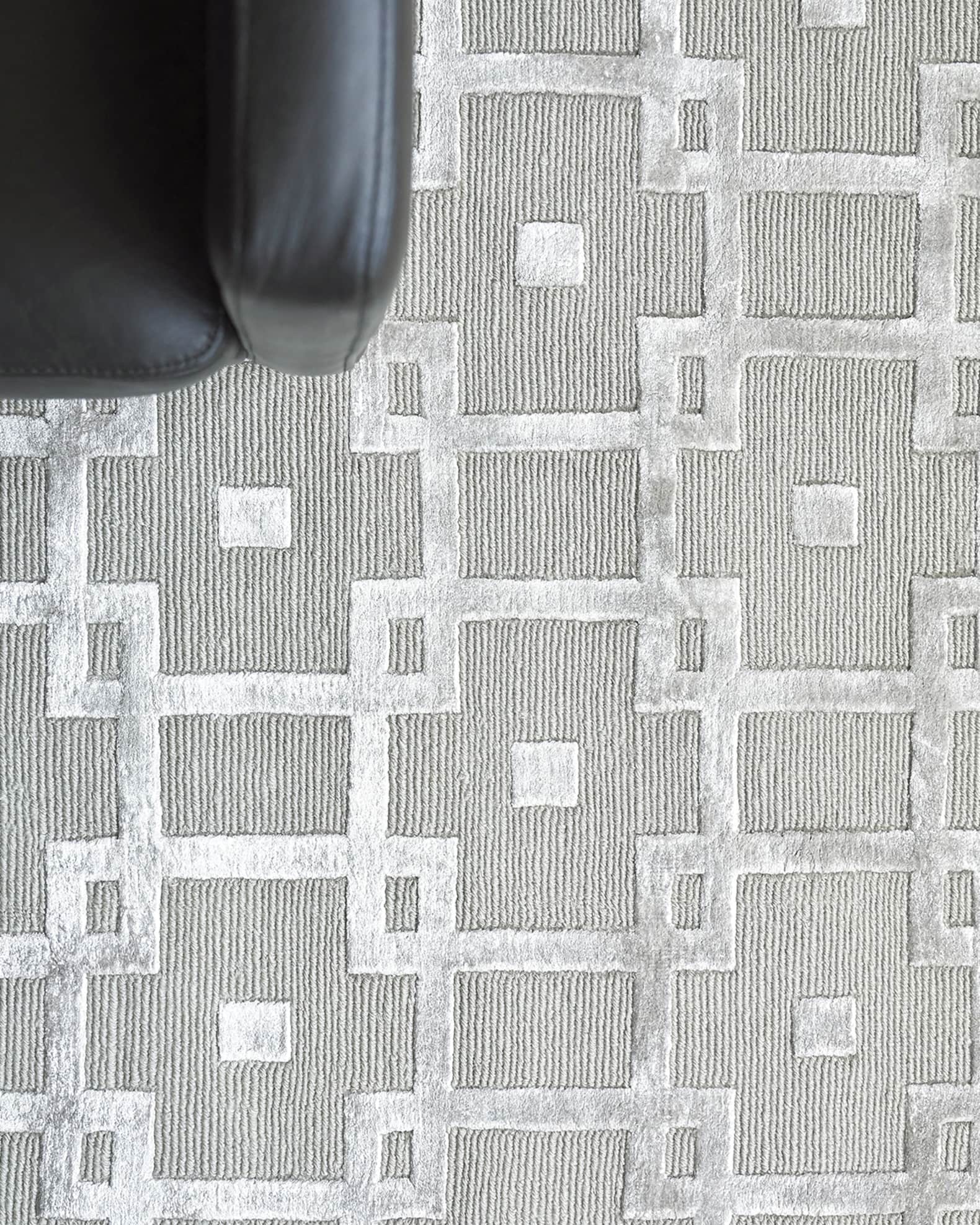 Silver Blocks Rug | Neiman Marcus