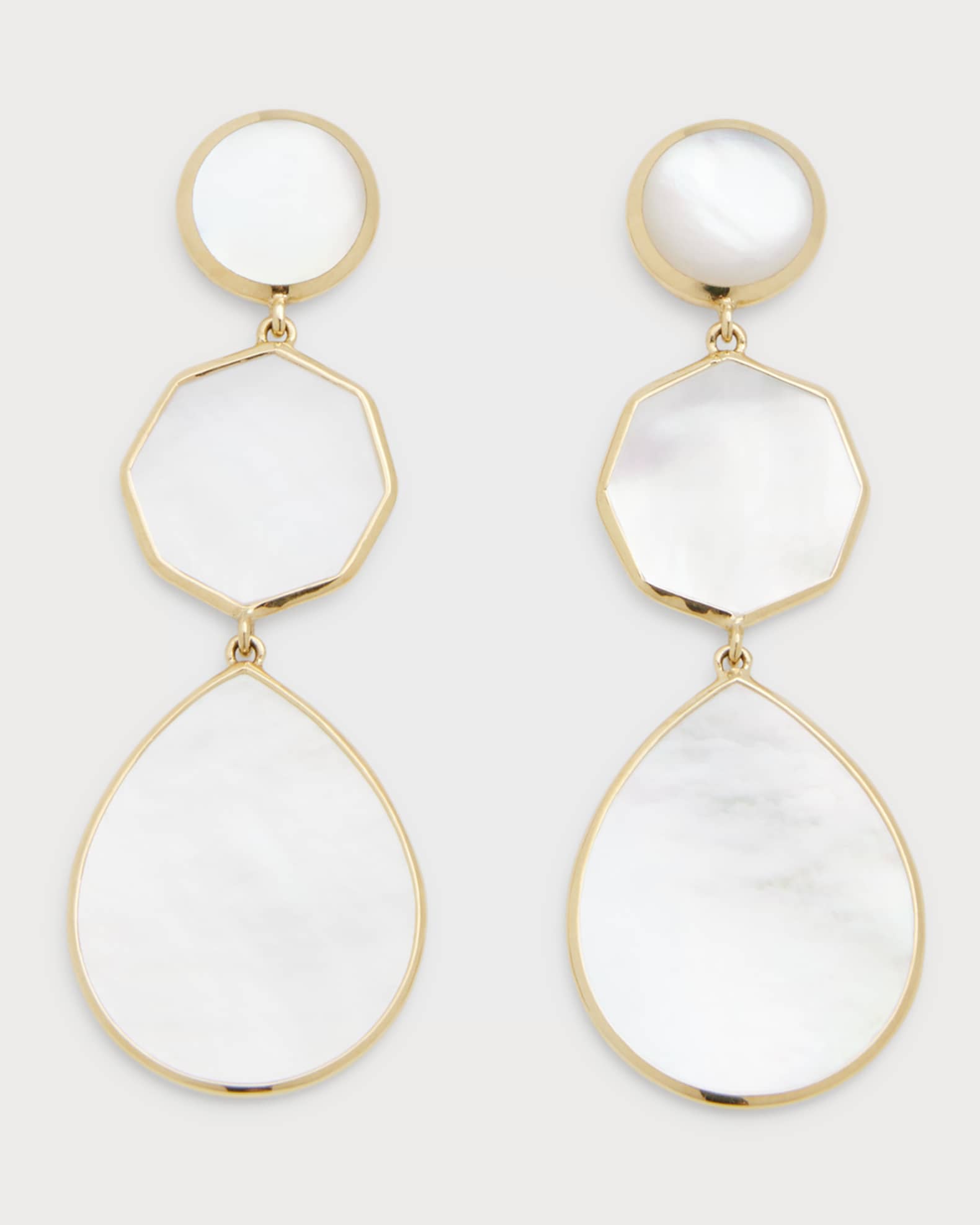 Ippolita Crazy 8's 3-Stone Drop Earrings in 18K Gold | Neiman Marcus