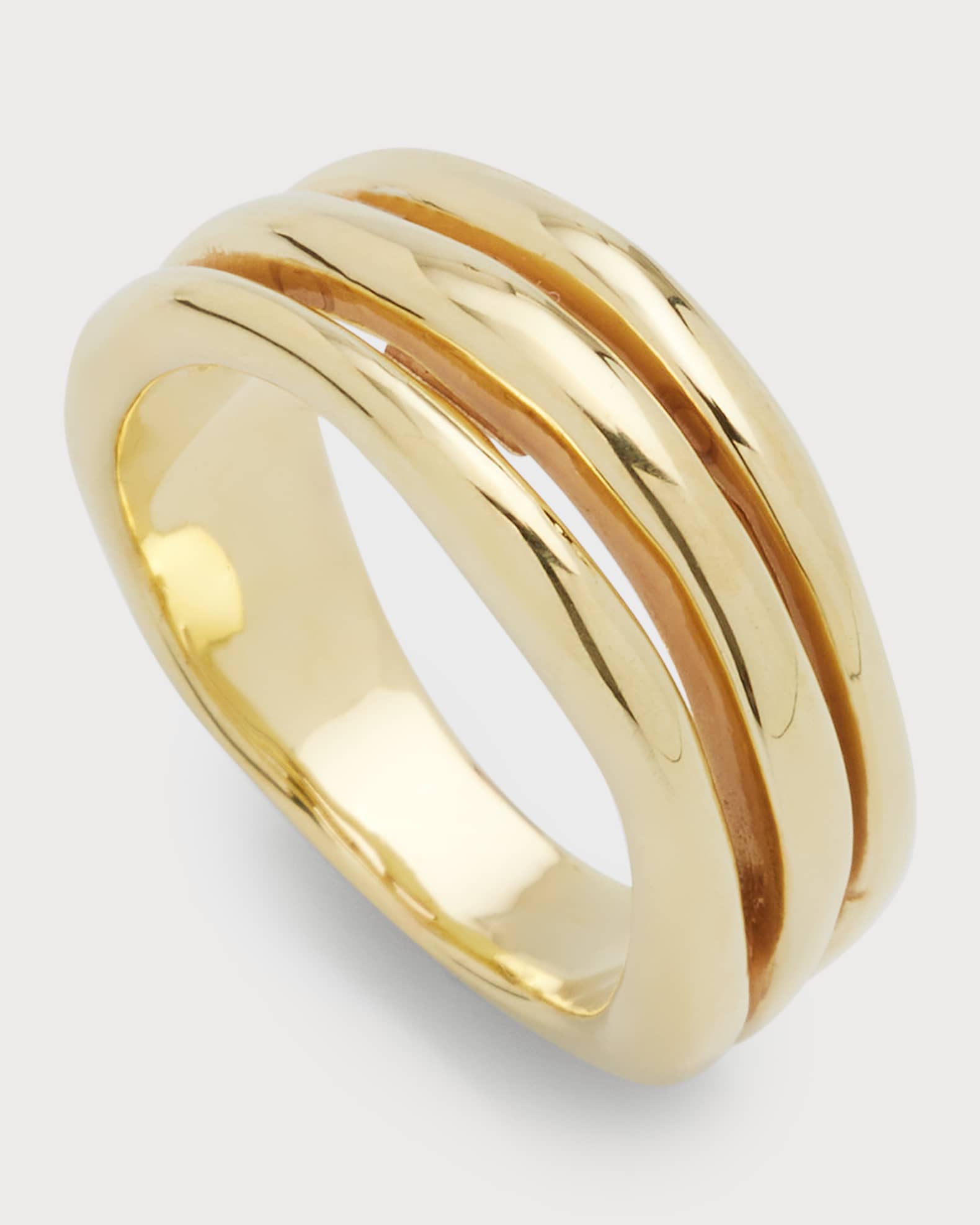 Ippolita Smooth Squiggle Triple Band Ring in 18K Gold | Neiman Marcus