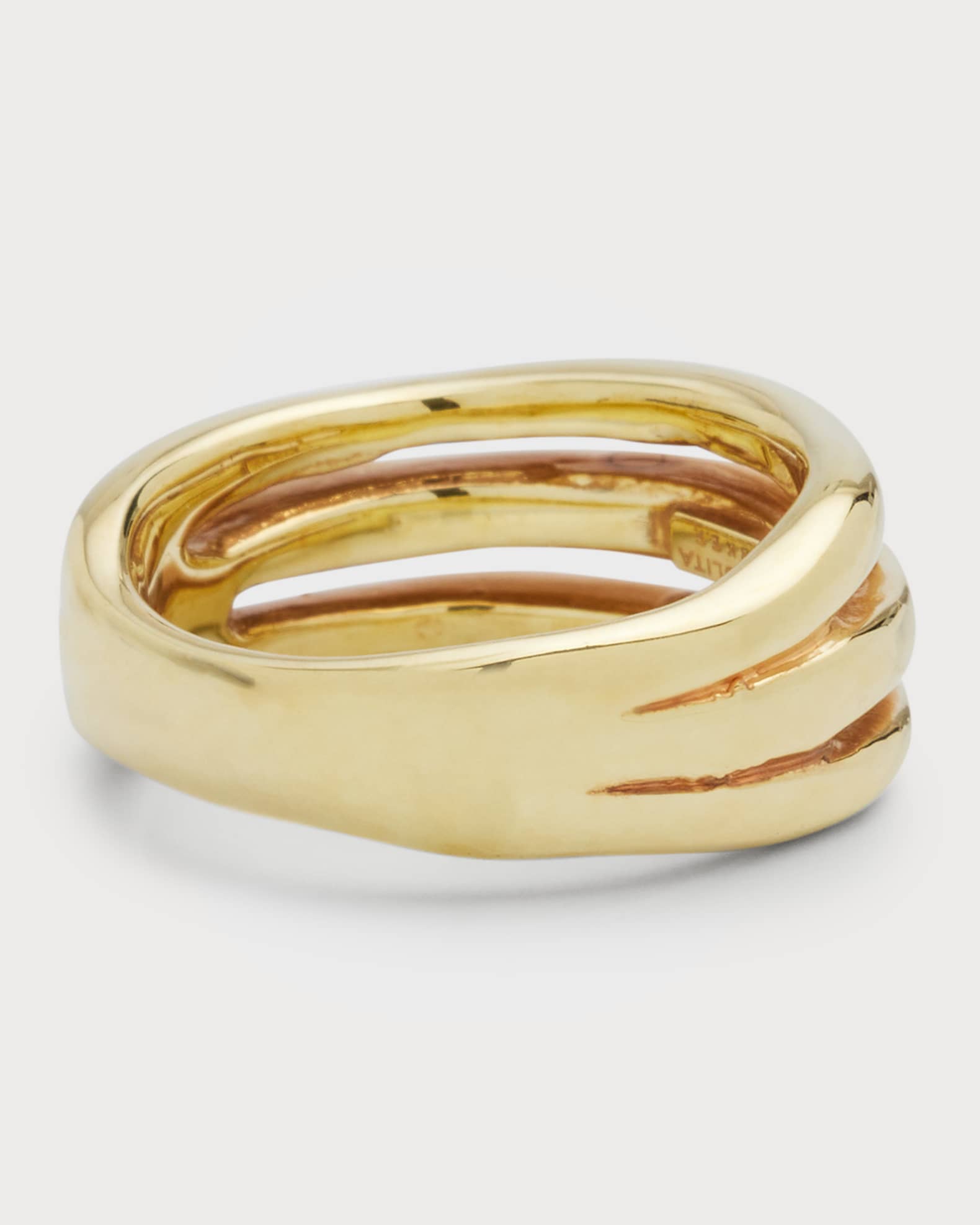 Ippolita Smooth Squiggle Triple Band Ring in 18K Gold | Neiman Marcus