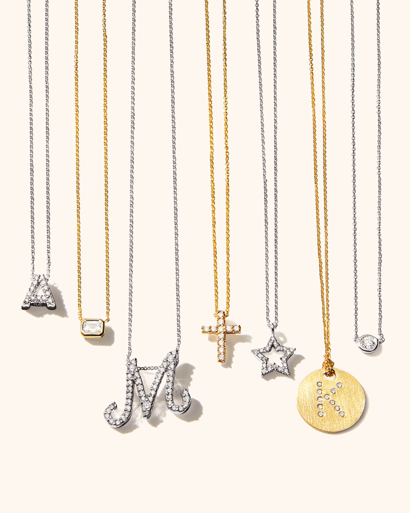 Roberto Coin Diamond Initial Necklace | Neiman Marcus