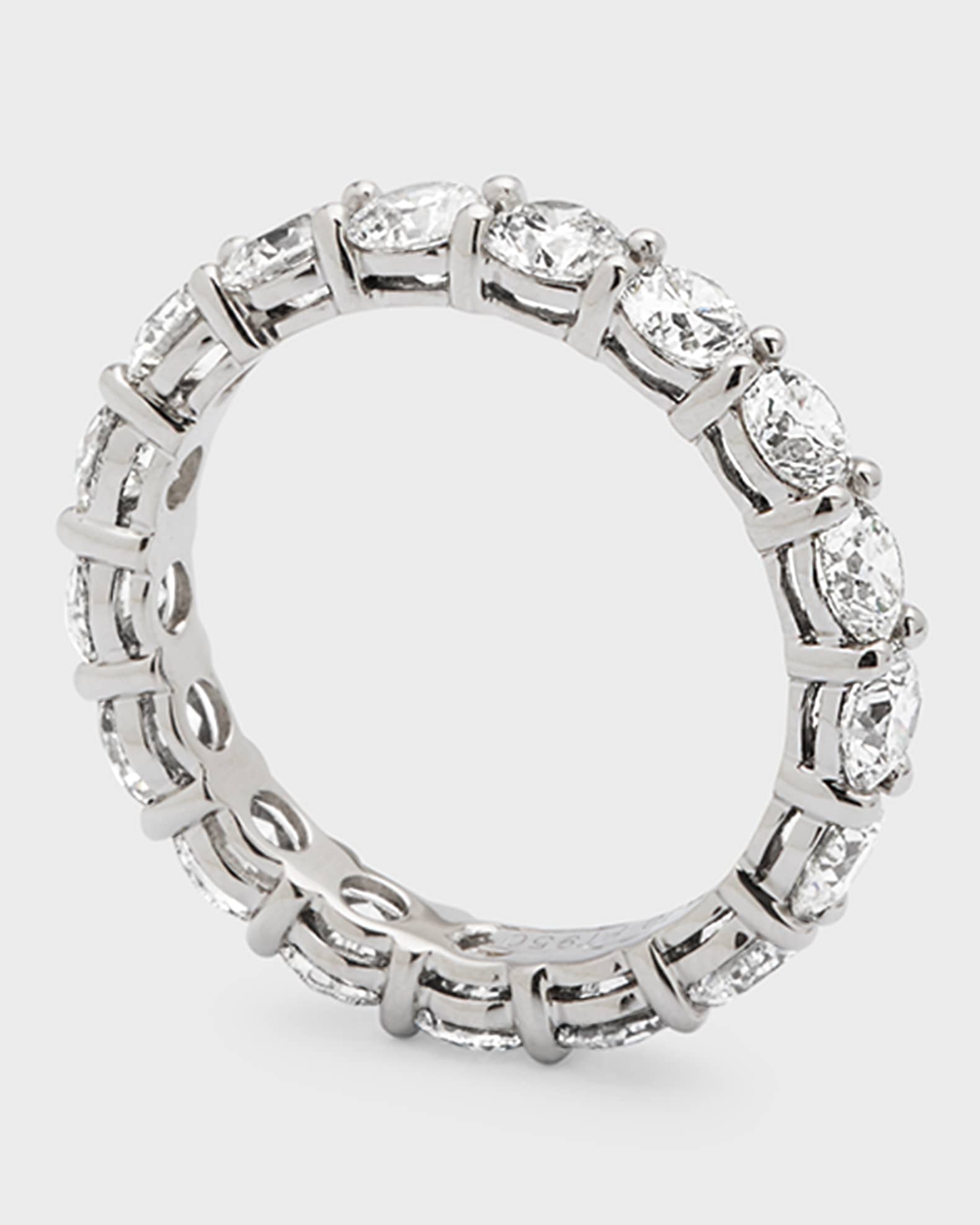 Neiman Marcus Diamonds Platinum Round Diamond Eternity Ring, Size 6 3/4 ...