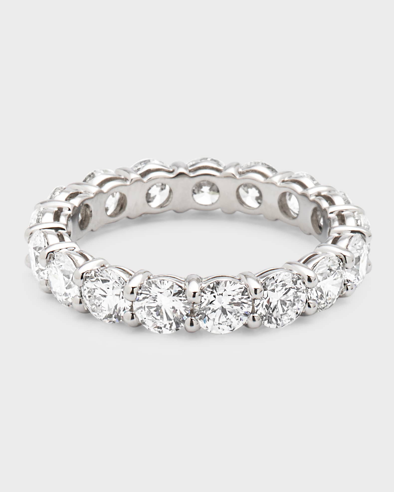 Neiman Marcus Diamonds Platinum Round Diamond Eternity Ring, Size 6 3/4 ...
