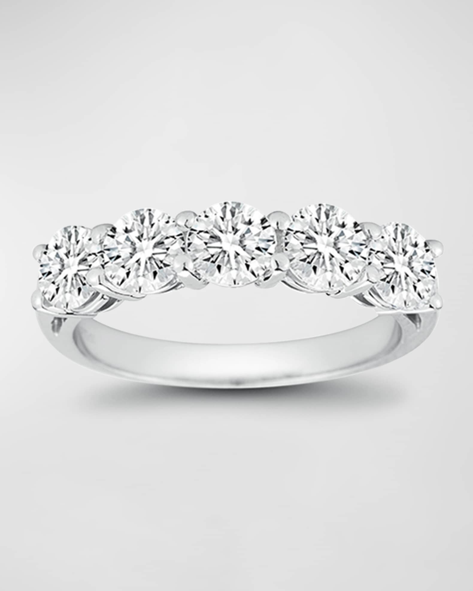 Neiman Marcus Diamonds Platinum Diamond Ring, Size 6.5 | Neiman Marcus