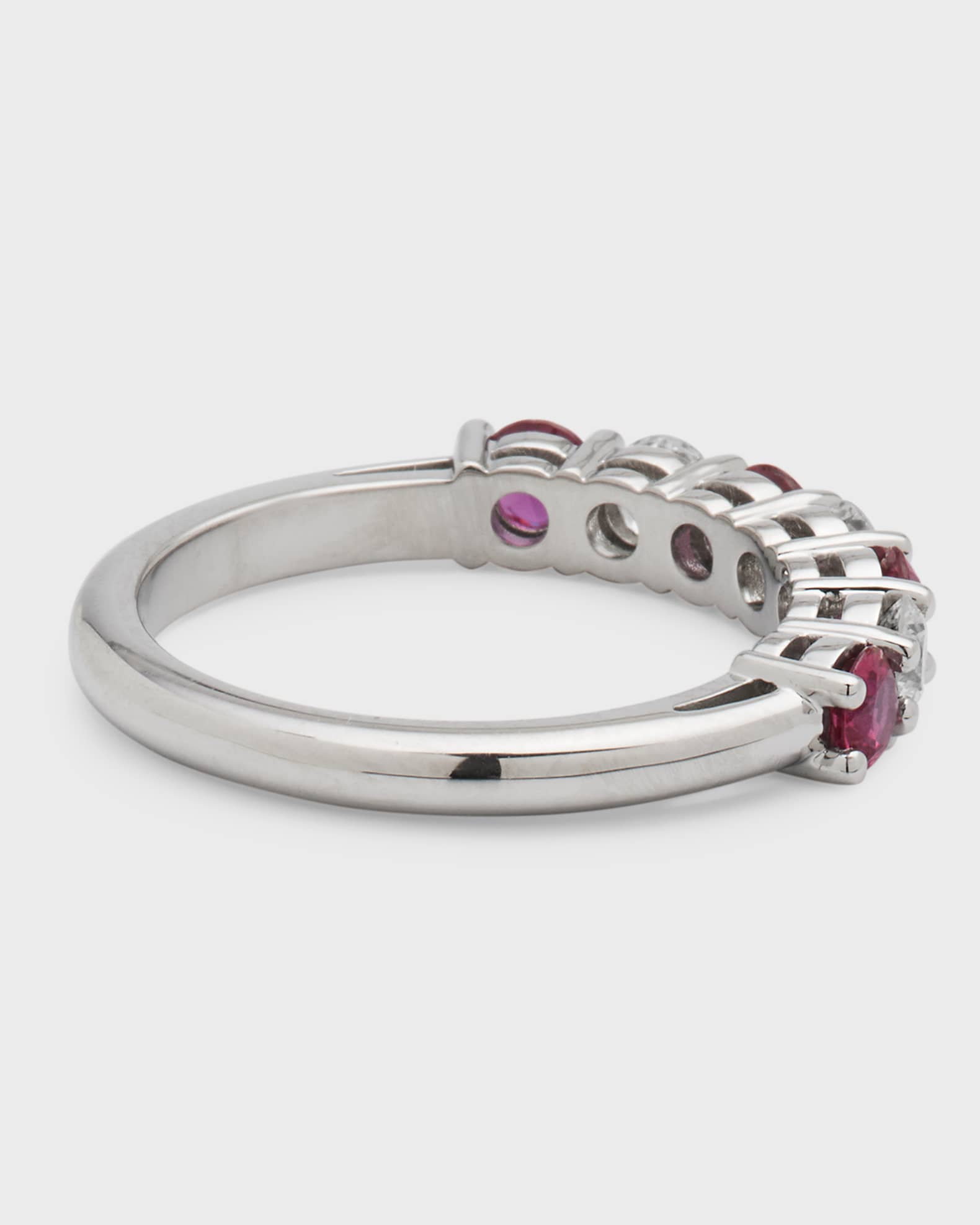 Neiman Marcus Diamonds Platinum Ruby/Diamond Ring, Size 7, 1.17tcw ...