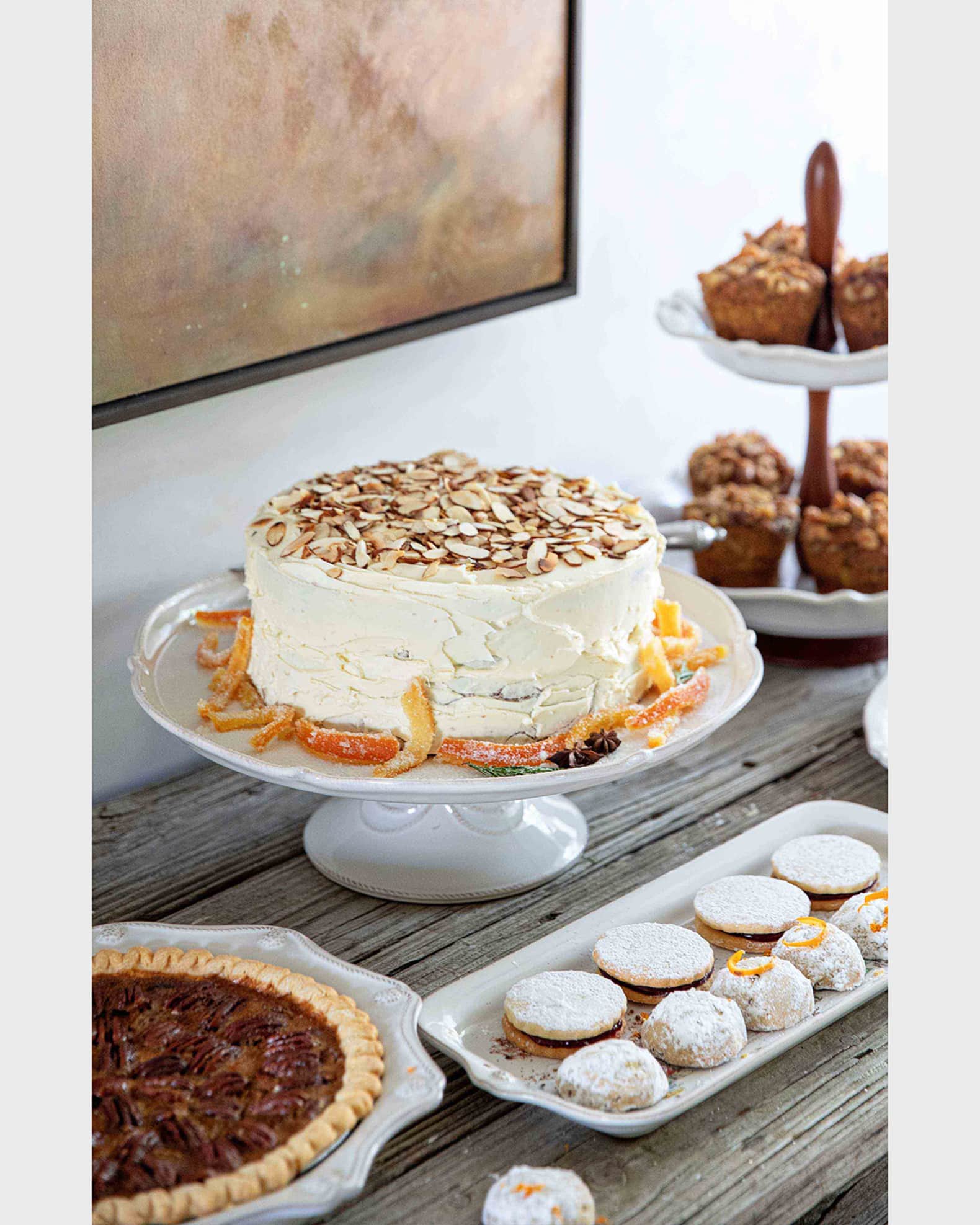 Juliska Berry & Thread Whitewash 14" Cake Stand | Neiman Marcus