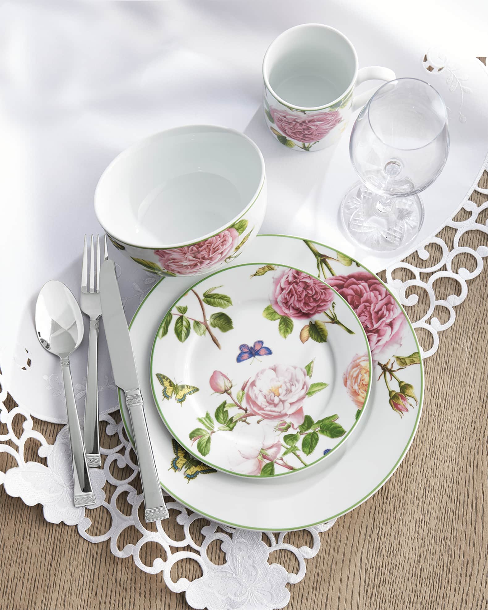 Spode 16-Piece Roses Dinnerware Service | Neiman Marcus
