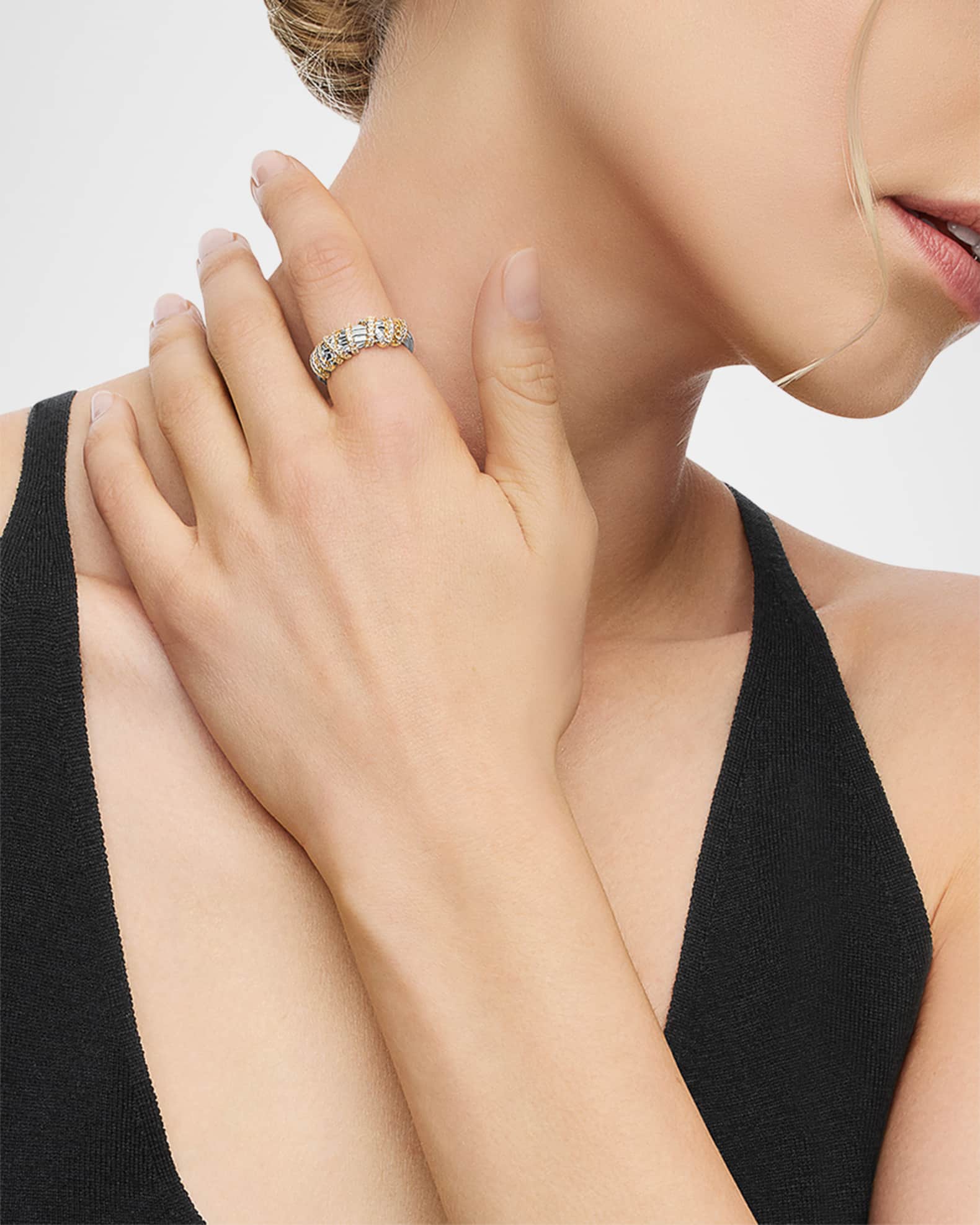 Helena Rings with Diamonds and 18K Gold in Silver | Neiman Marcus