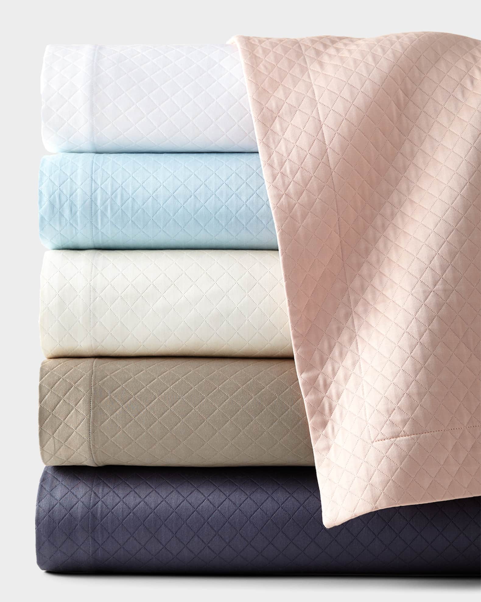 King Diamond Pique Coverlet | Neiman Marcus