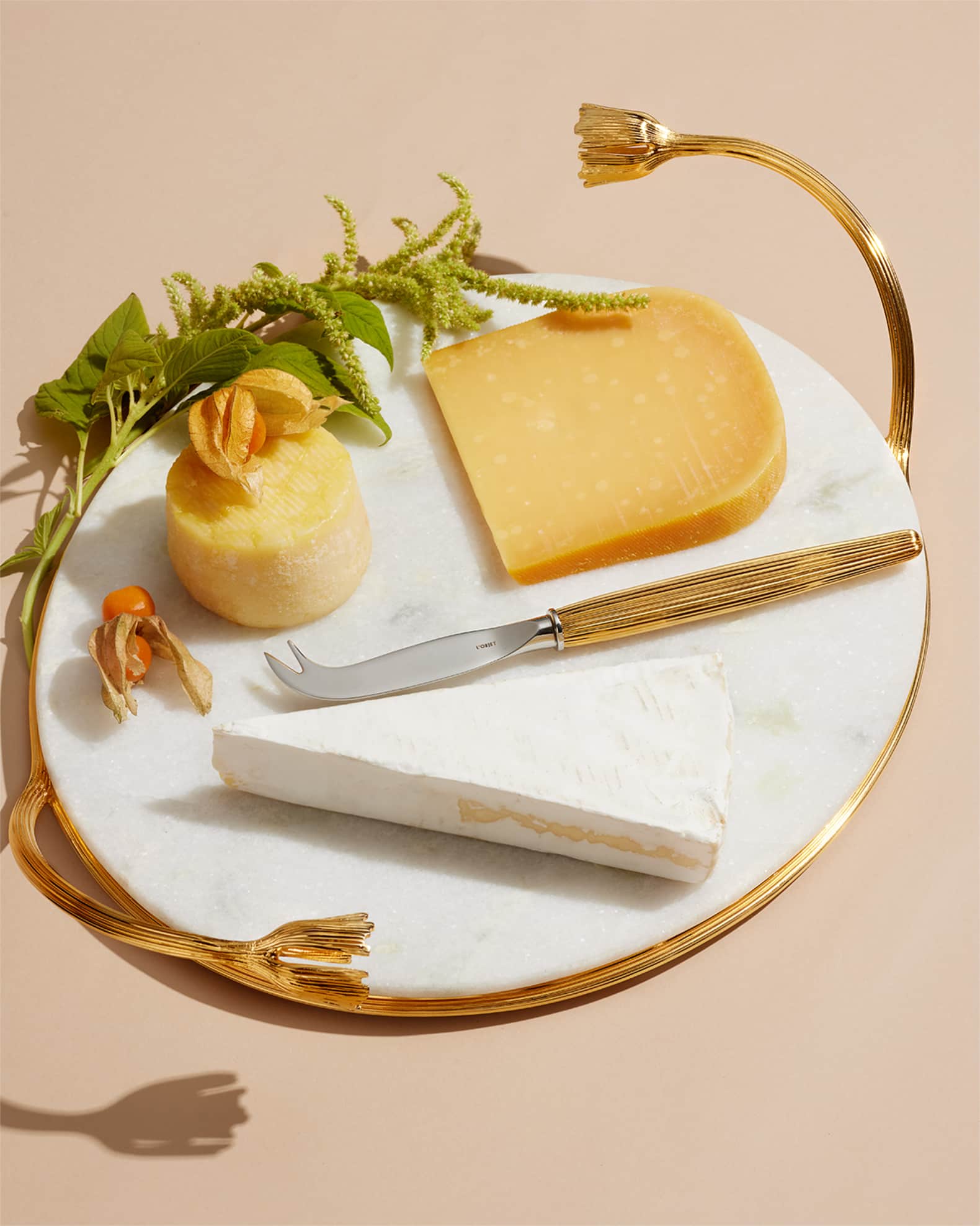 L'Objet Deco Leaves Cheese Serving Set | Neiman Marcus