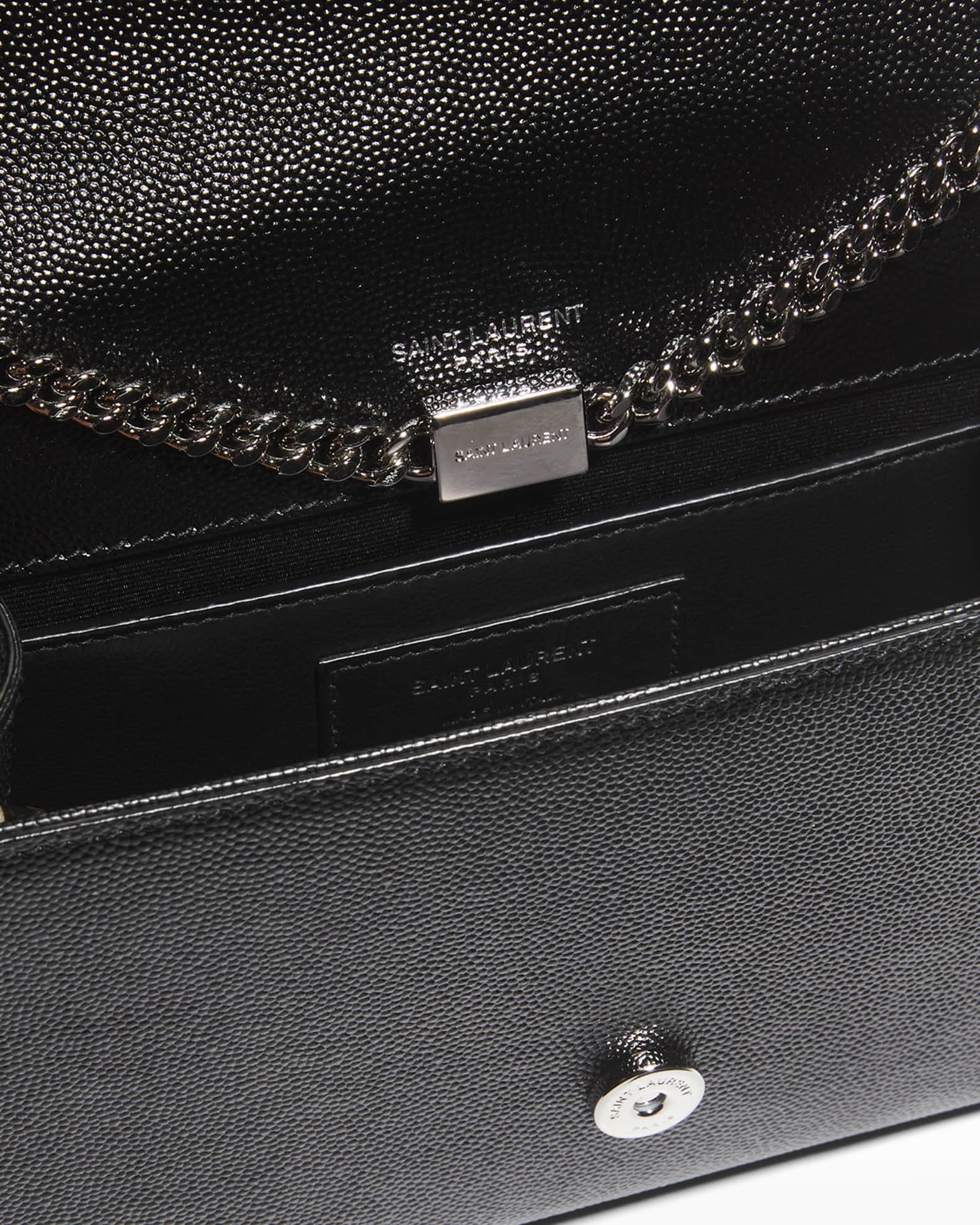 Saint Laurent Kate Small YSL Crossbody Bag in Grained Leather | Neiman ...