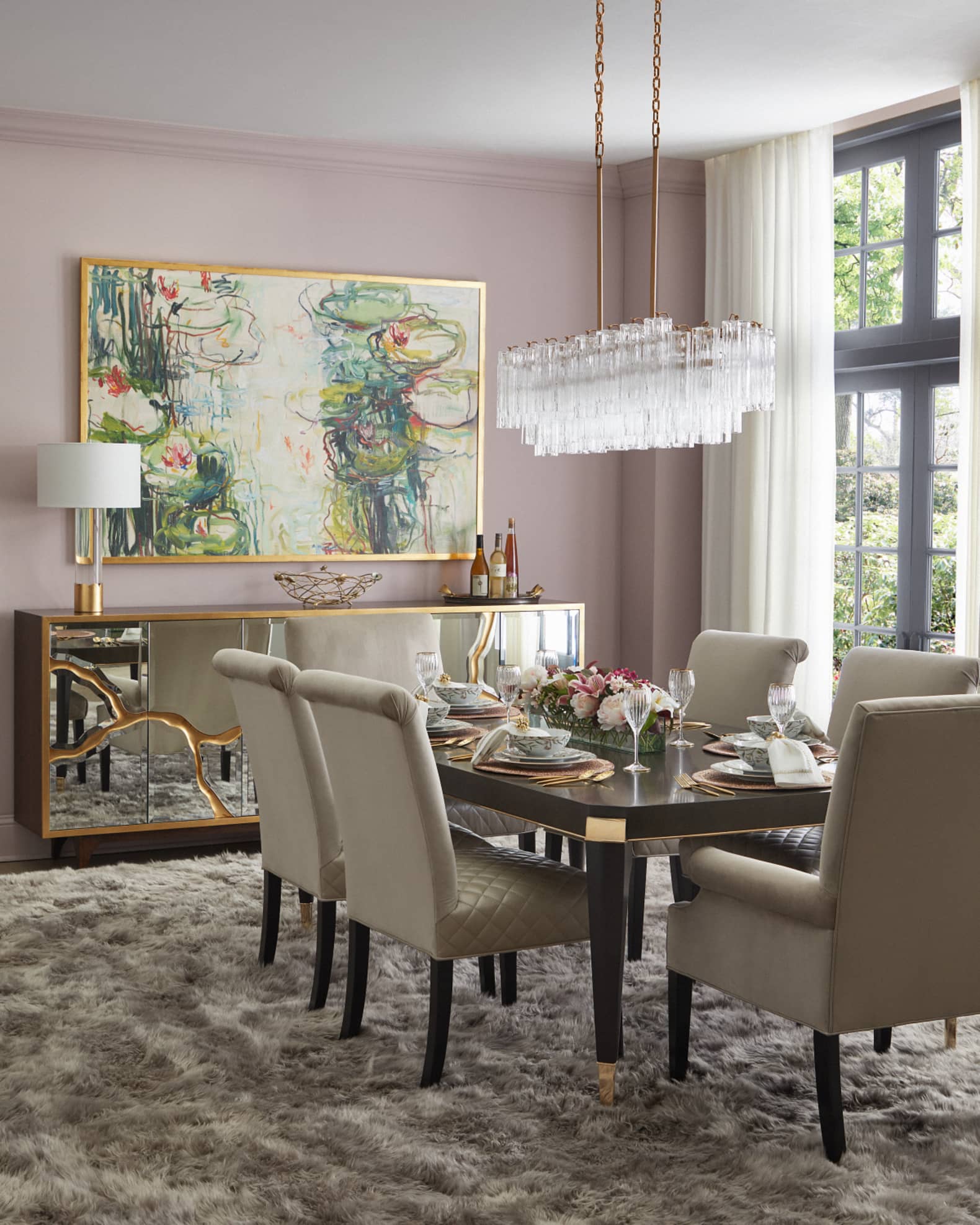 Caracole All Trimmed Out Dining Table with 2 Leaves | Neiman Marcus