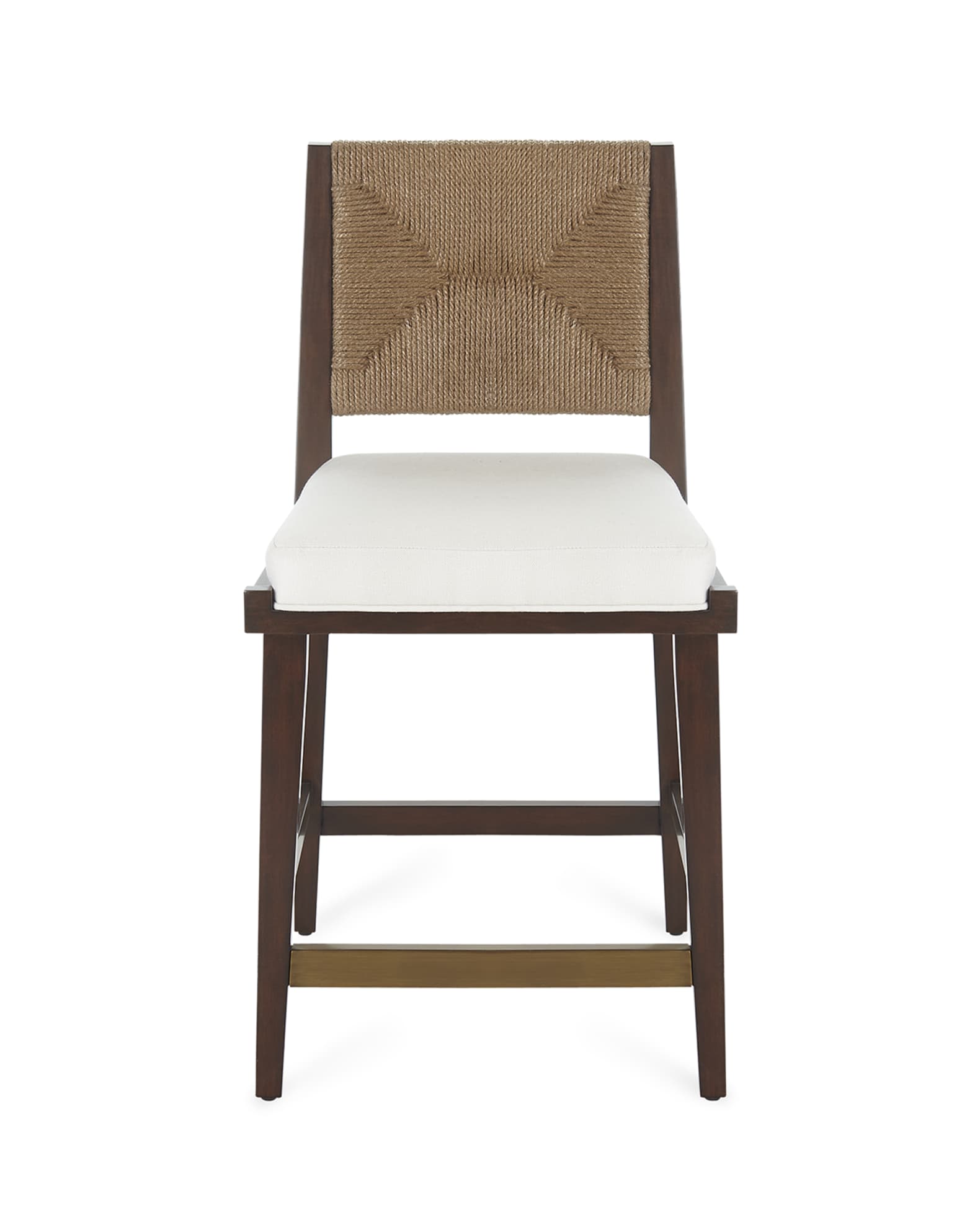 Gabby Upholstered and Jute Counter Stools | Neiman Marcus
