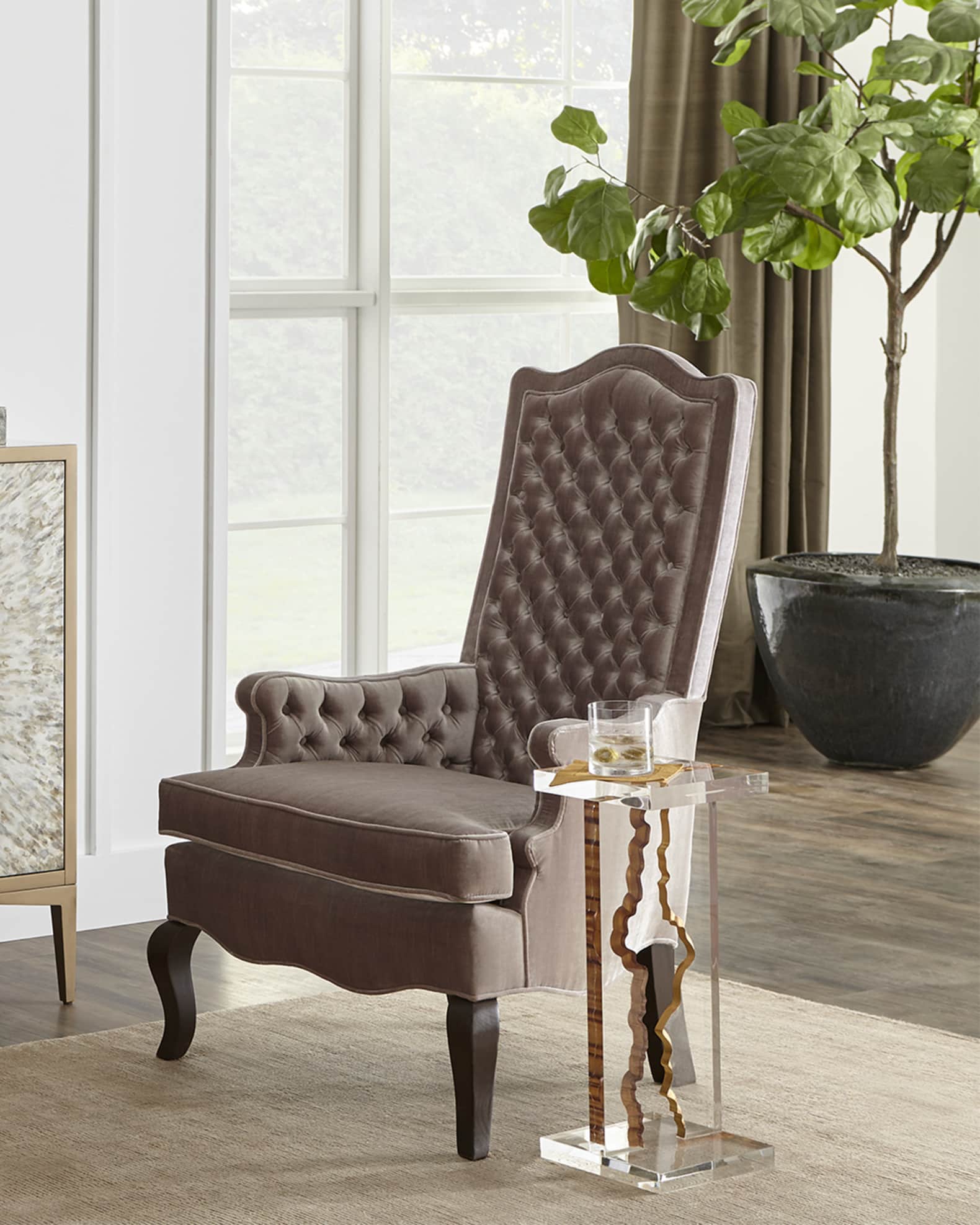 Haute House Marion Tall Back Tufted Chair | Neiman Marcus