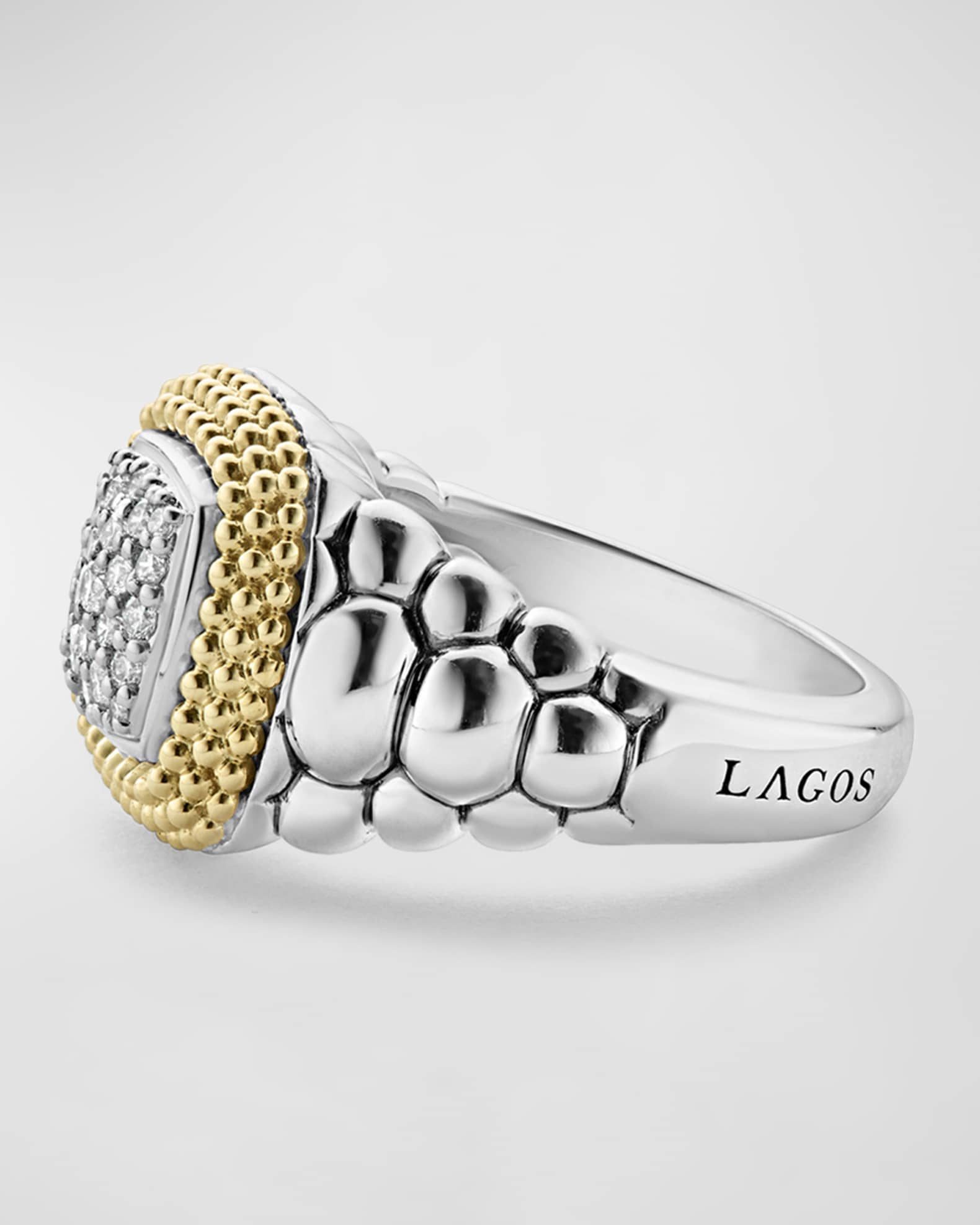 LAGOS Diamond Lux Square Ring | Neiman Marcus