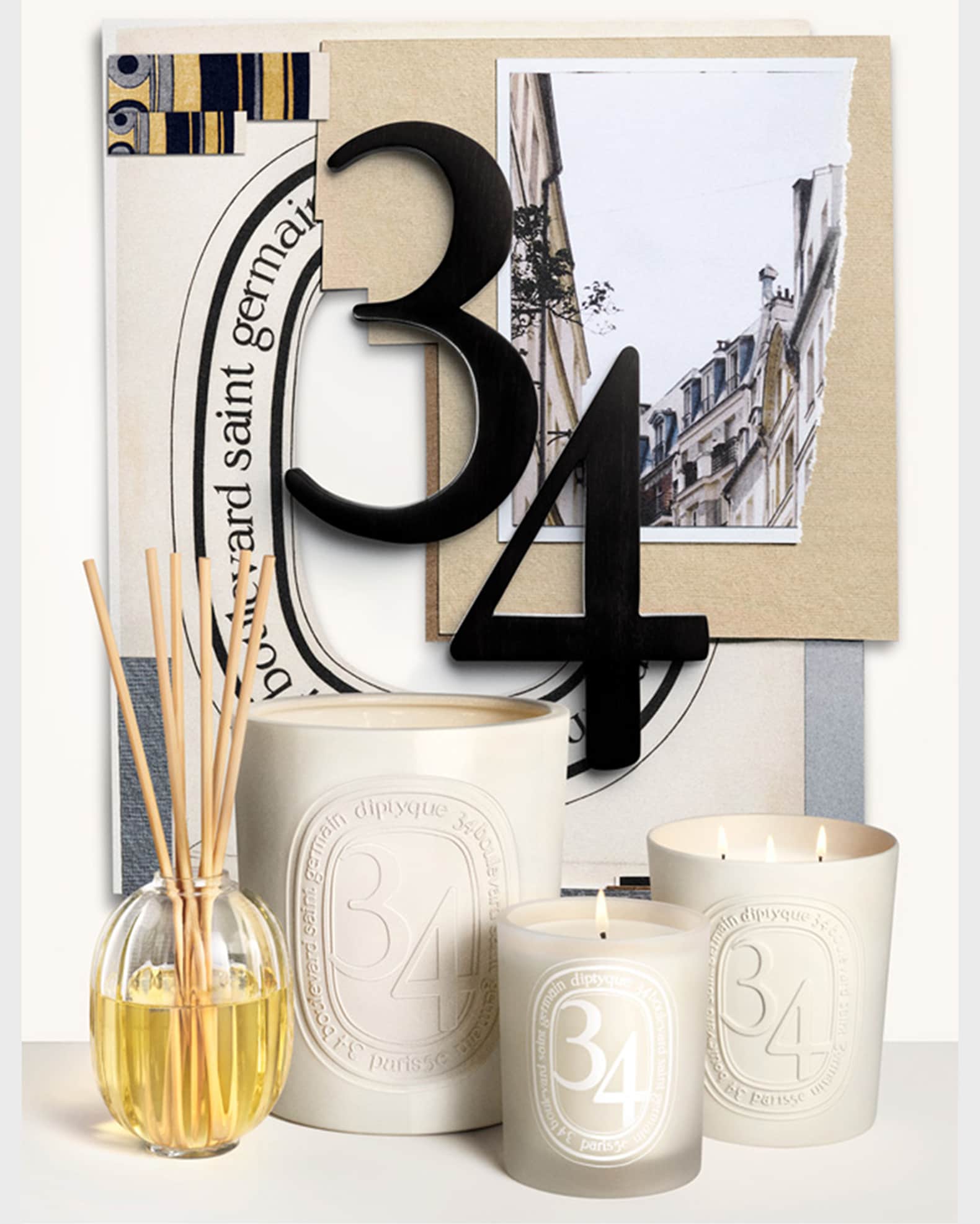 DIPTYQUE 34 Boulevard Saint Germain Indoor & Outdoor Scented Candle, 51 ...